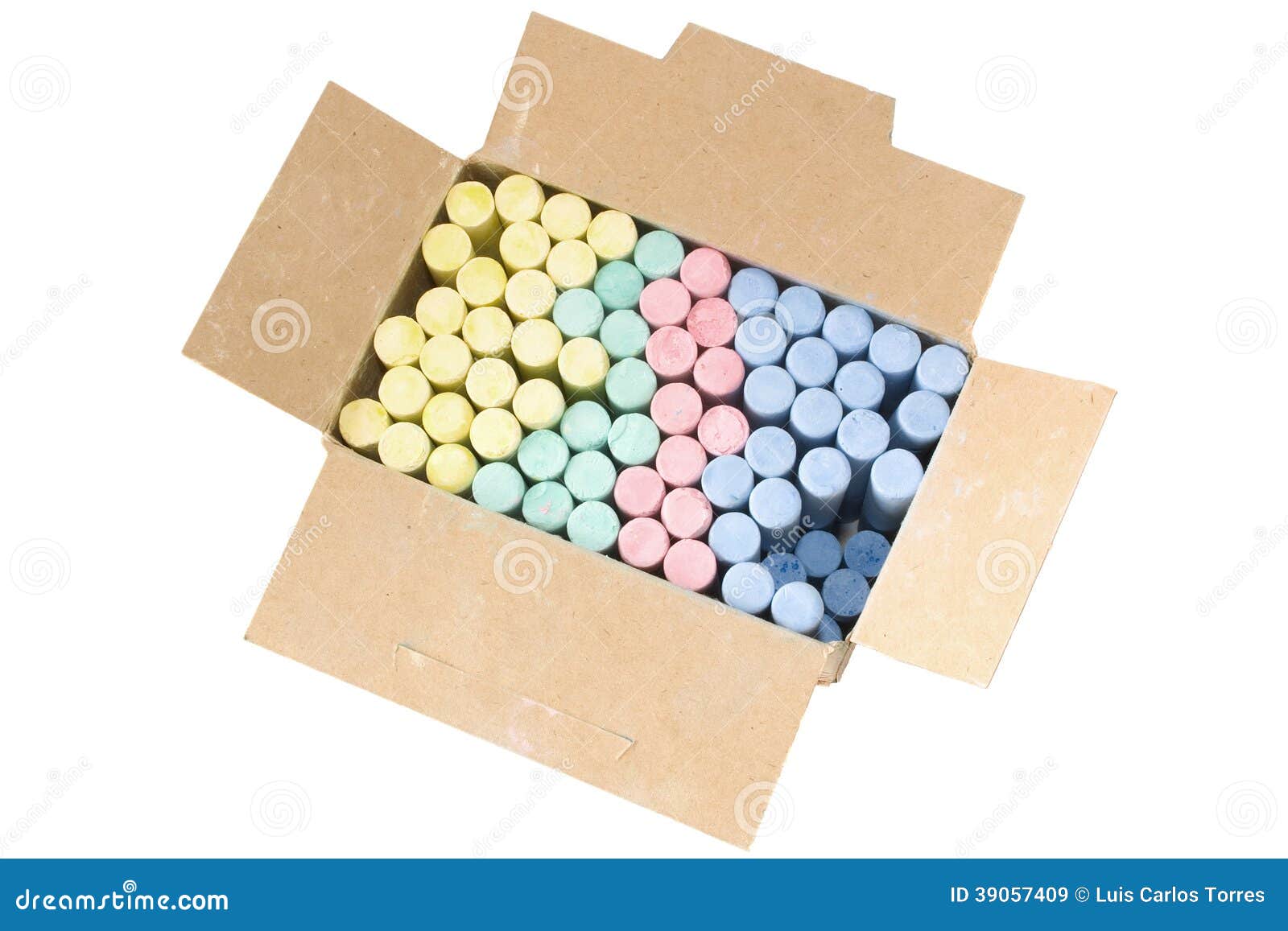 Chalks box stock image. Image of blue, stick, chalk, pink - 39057409