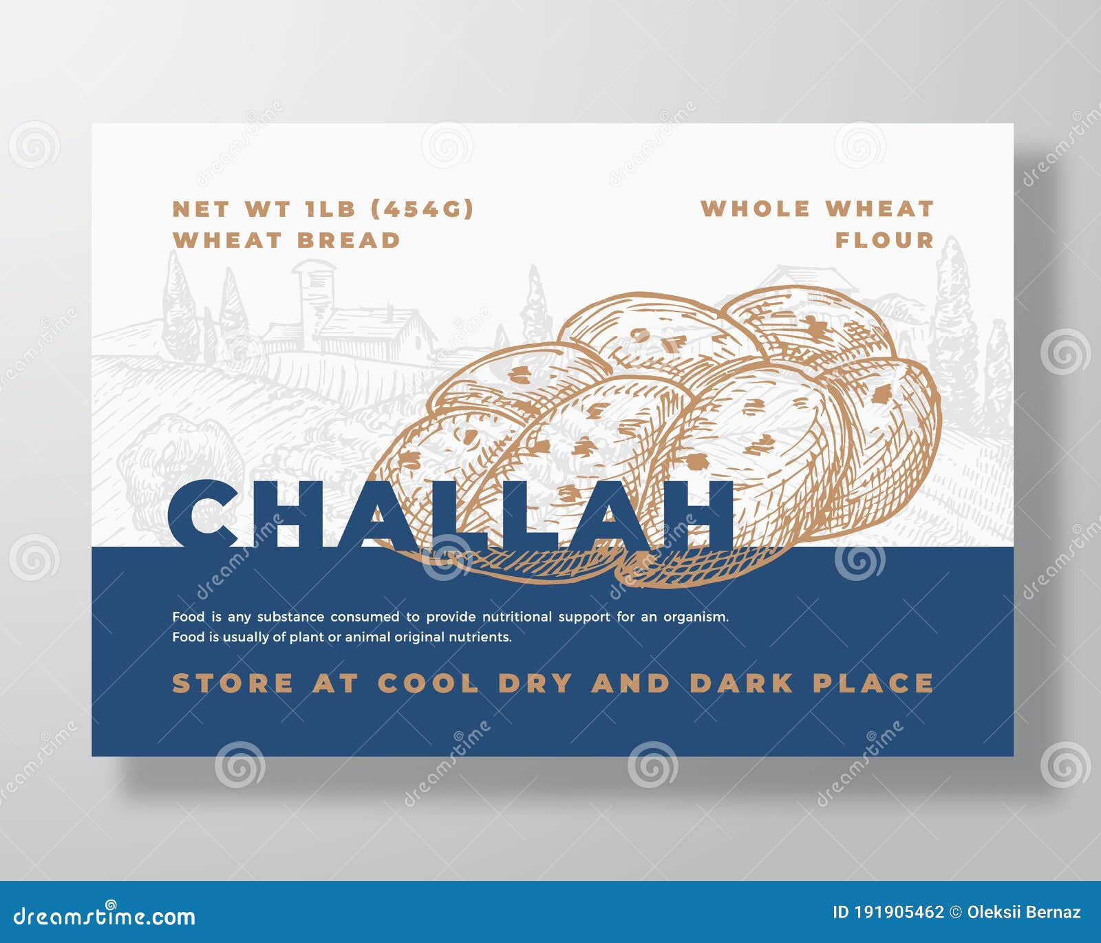 Challah Bread Label Template. Abstract Vector Packaging Design Layout ...
