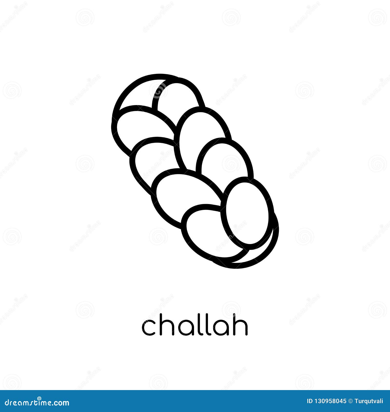 Challah Icon Vector From August Bakery Collection. Thin Line Challah ...