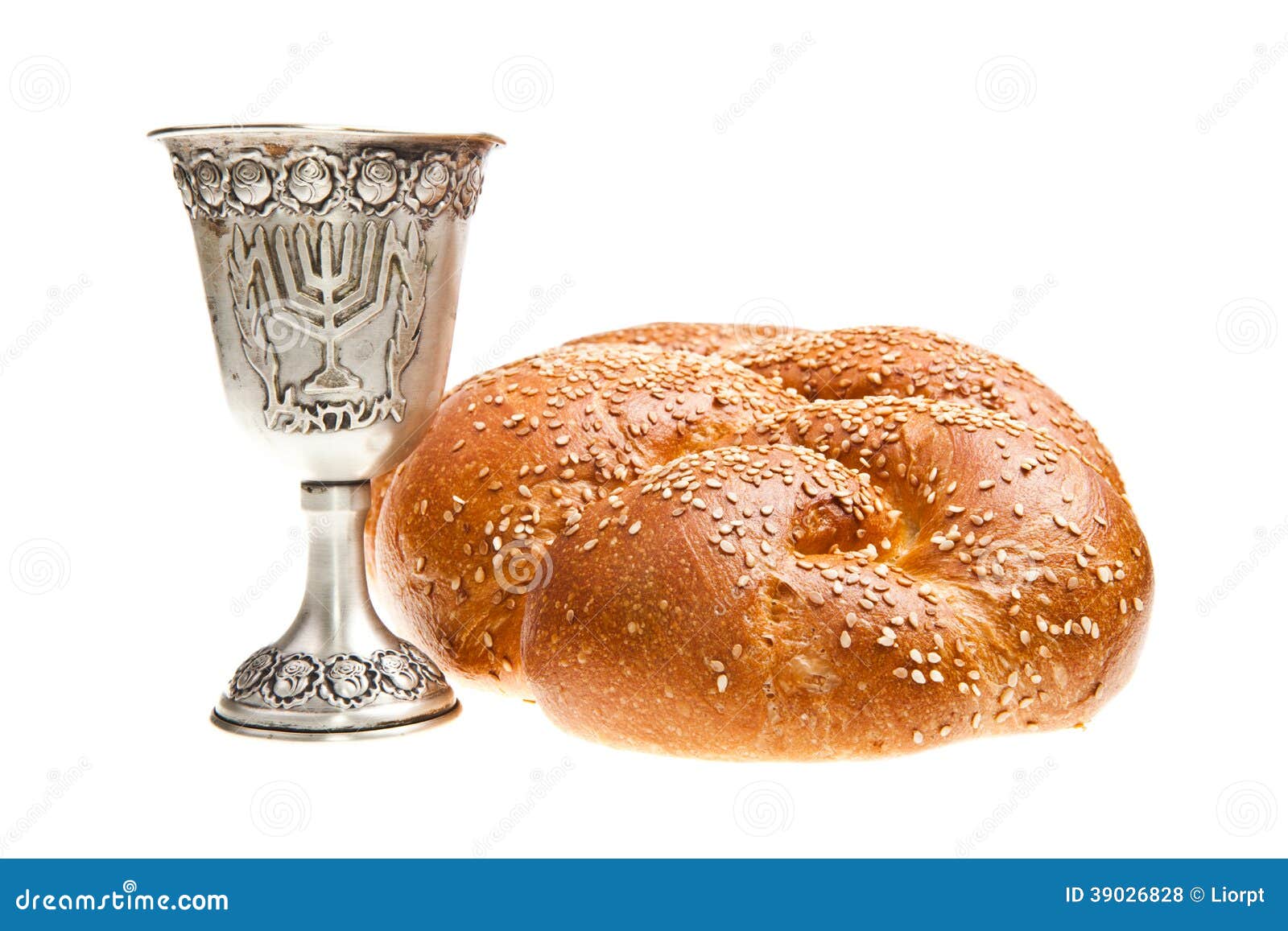 Challah- Und Kiddush-Schale Stockfoto - Bild von oberseite, orthodox ...