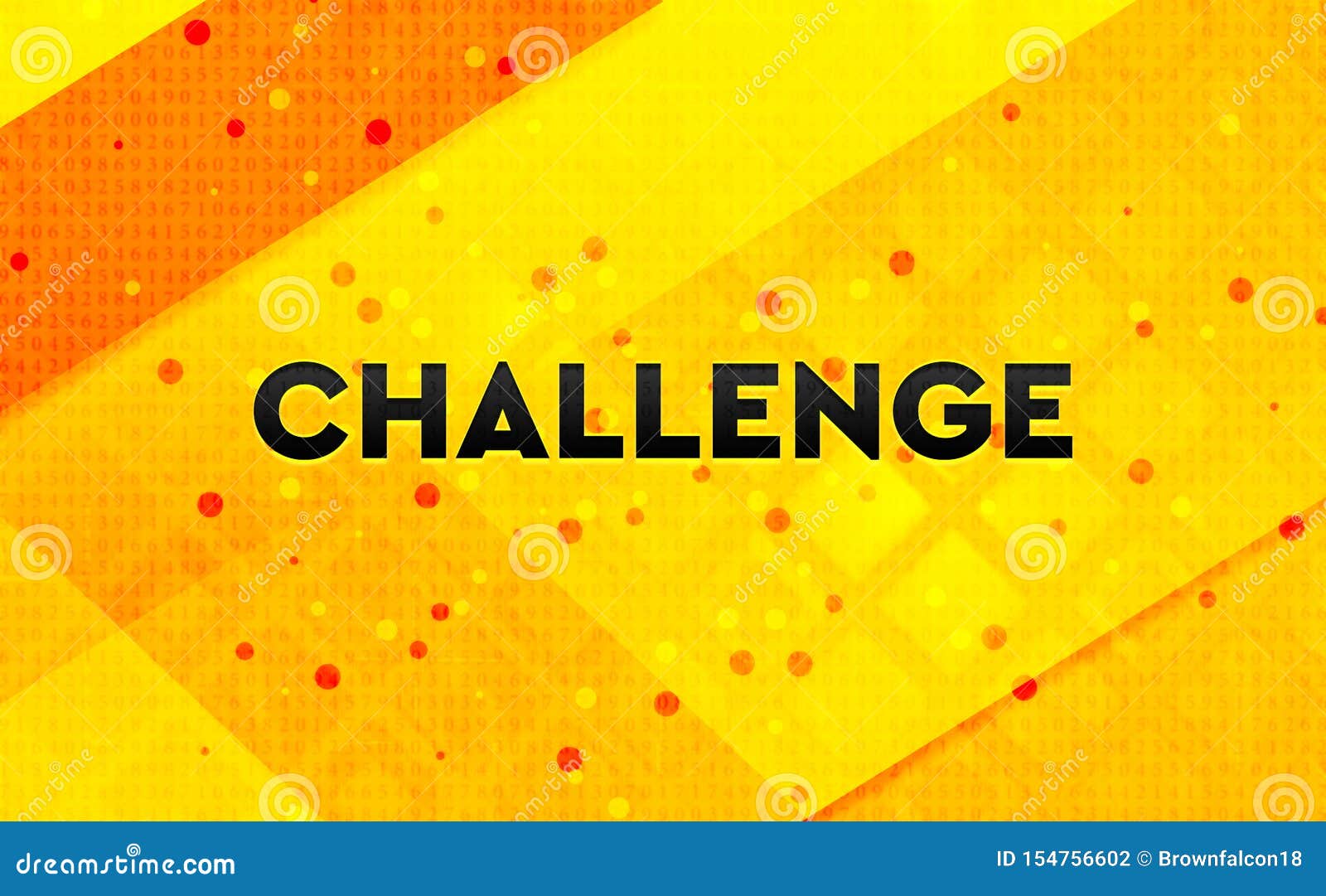 Challenge Abstract Digital Banner Yellow Background Stock Illustration ...
