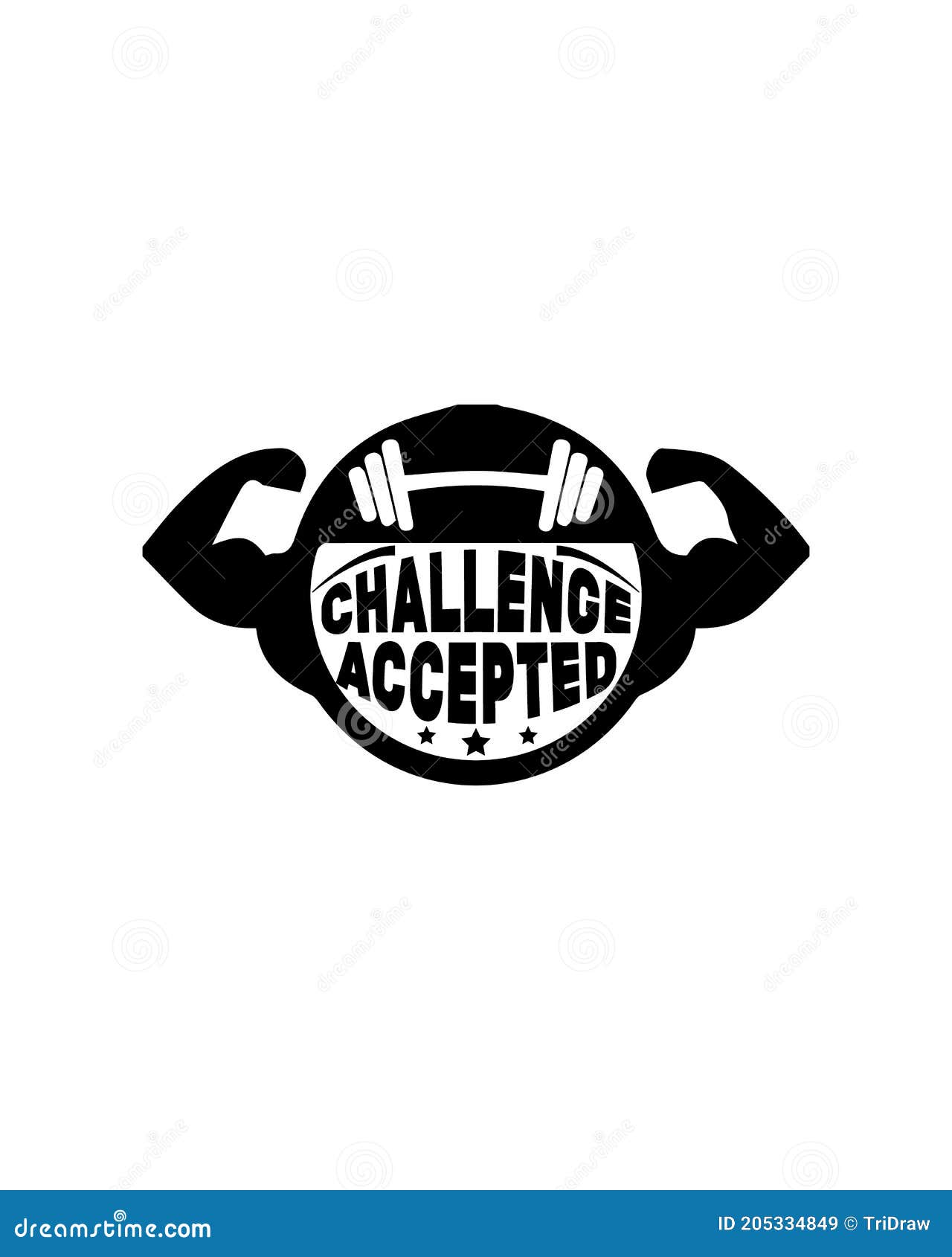 Challenge Accepted. Hand Drawn Typography Poster Design Stock Vector ...
