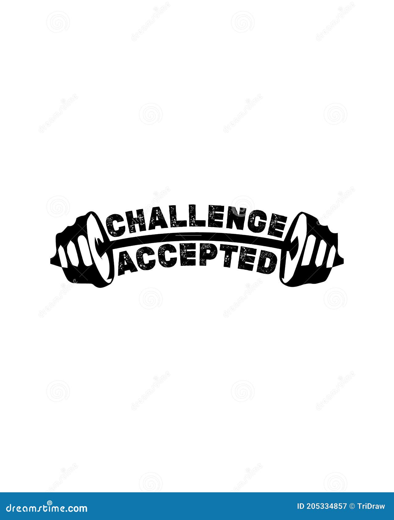 Challenge Accepted. Hand Drawn Typography Poster Design Stock Vector ...