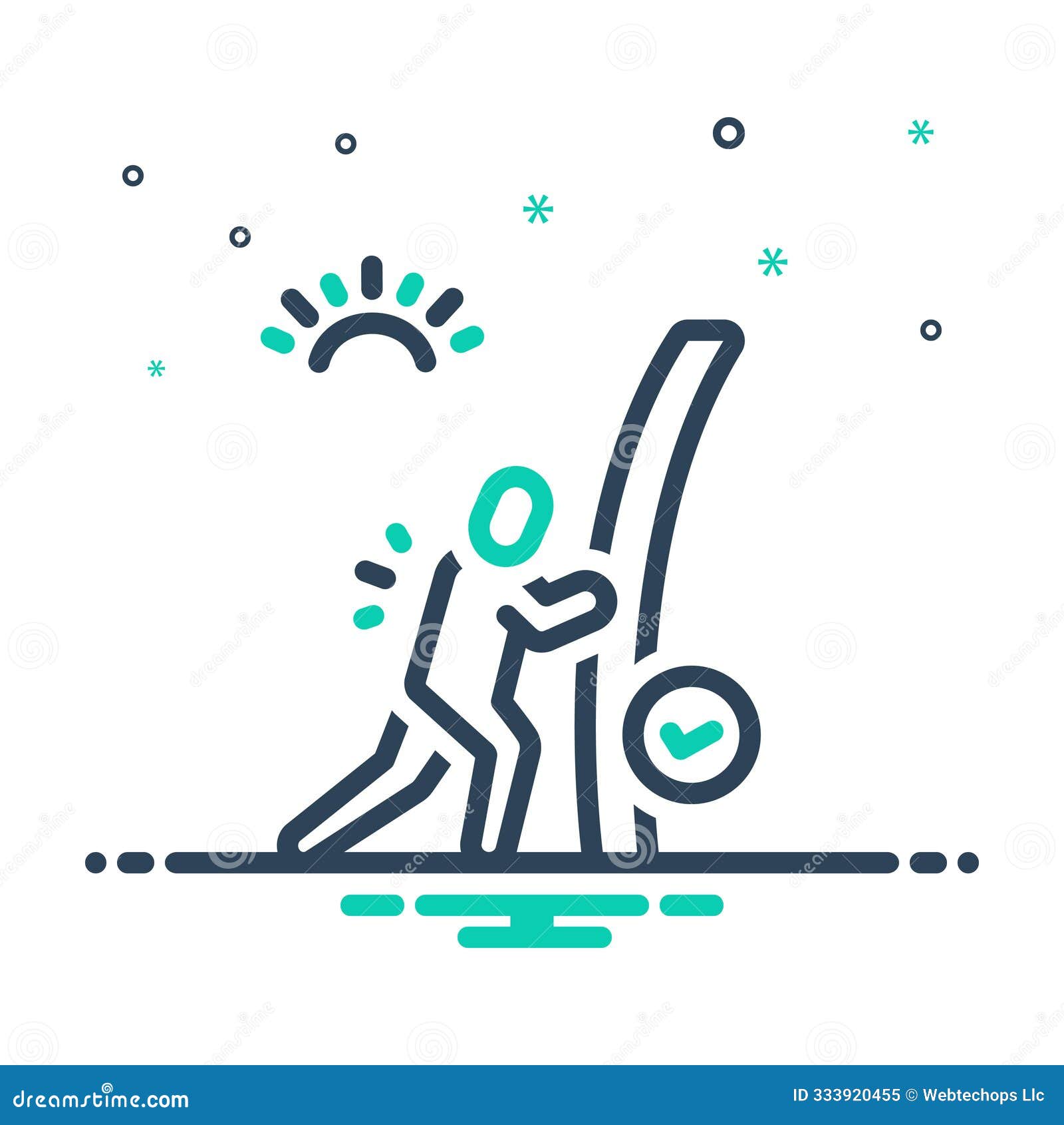 Mix Icon for Challenge Accepted, Challenge and Dare Stock Illustration ...