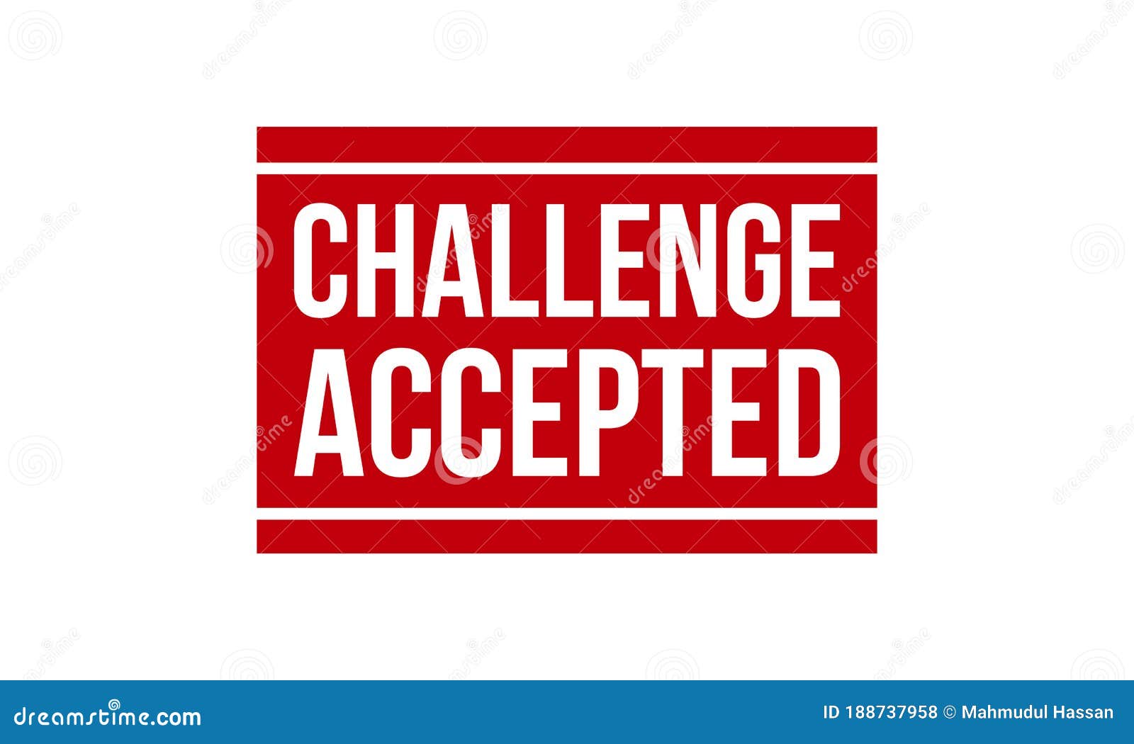 Challenge Accepted Rubber Stamp. Red Challenge Accepted Rubber Grunge ...