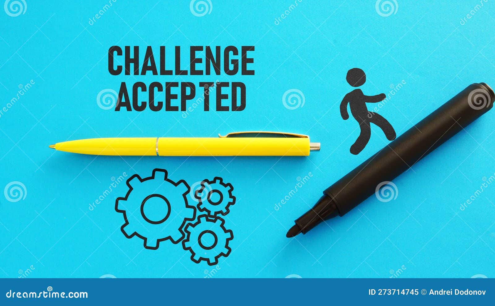 Challenge Accepted is Shown Using the Text Stock Image - Image of ...