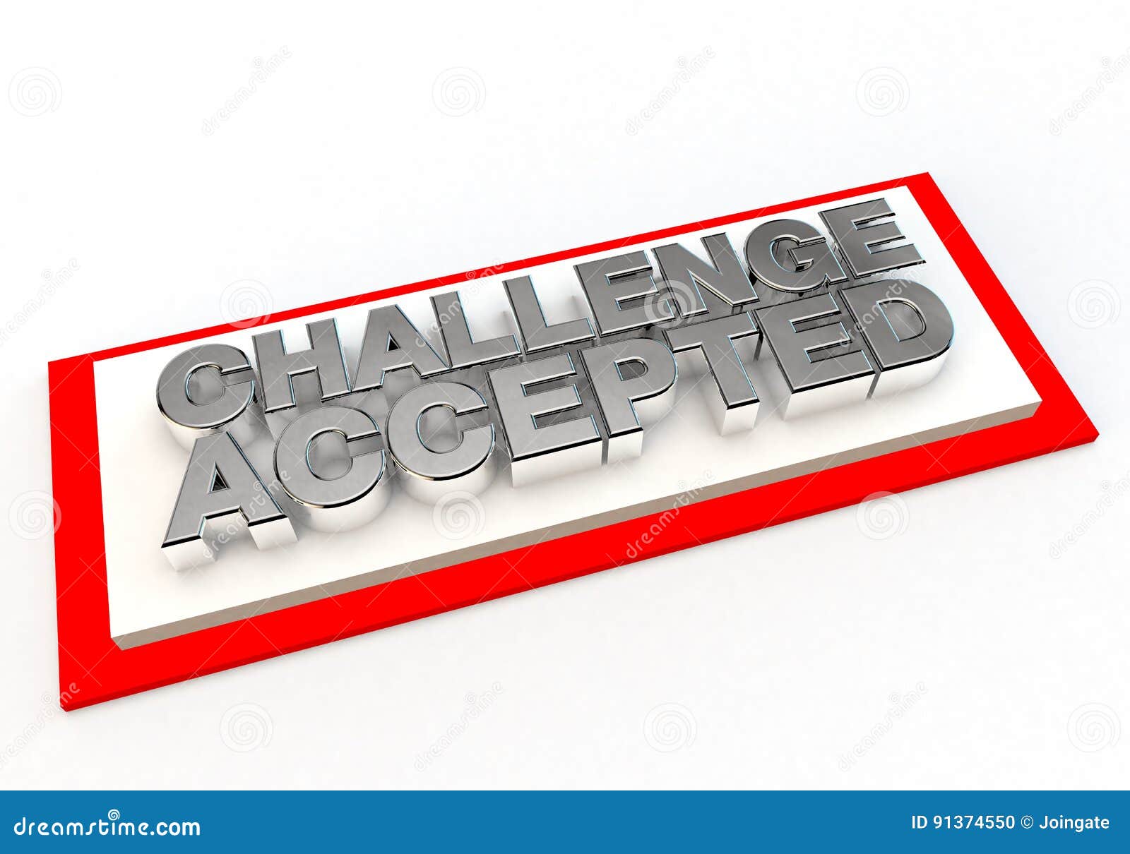 Challenge Accepted Stamp of Approval Stock Illustration - Illustration ...