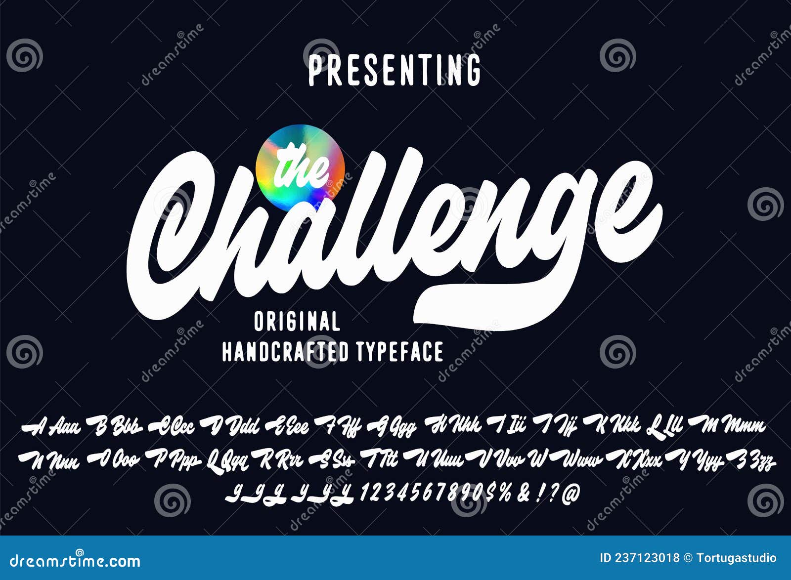 Challenge Brush Script Alphabet Stock Vector - Illustration of painted ...
