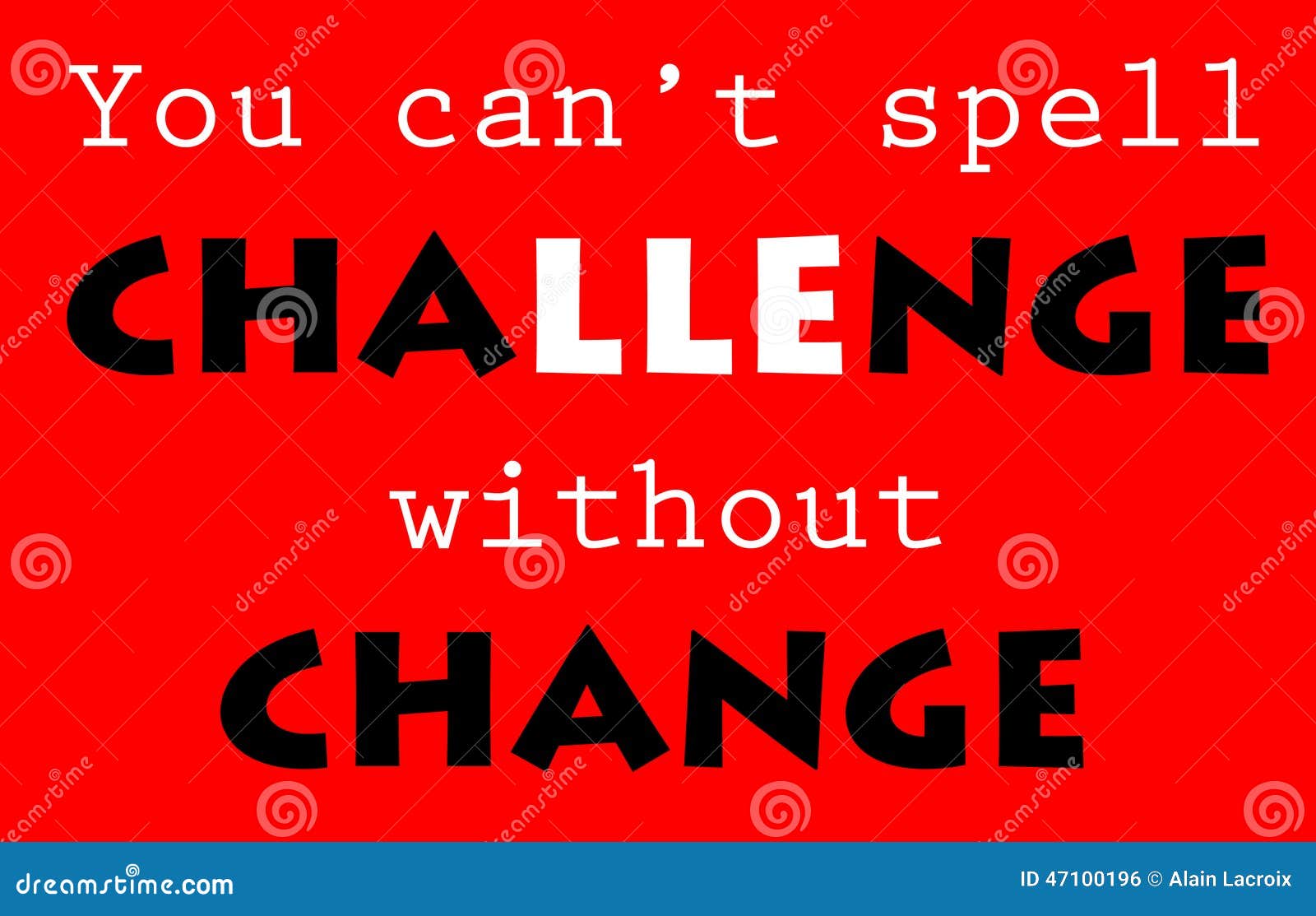 Challenge and change stock illustration. Illustration of improvement ...