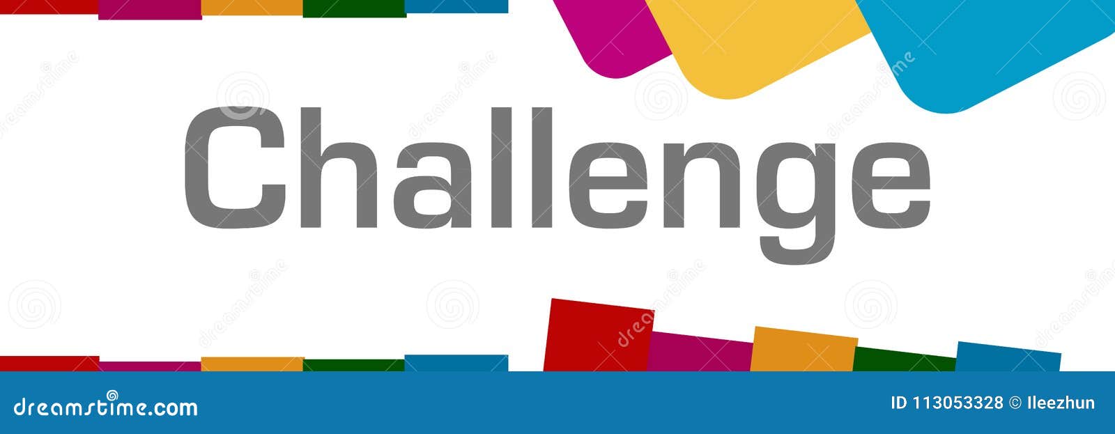 Challenge Colorful Background Stock Illustration - Illustration of ...