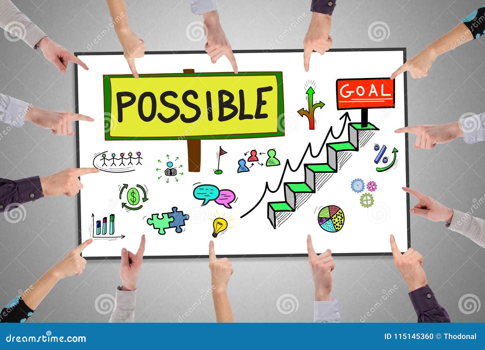 Challenge Concept on a Whiteboard Stock Photo - Image of improvement ...