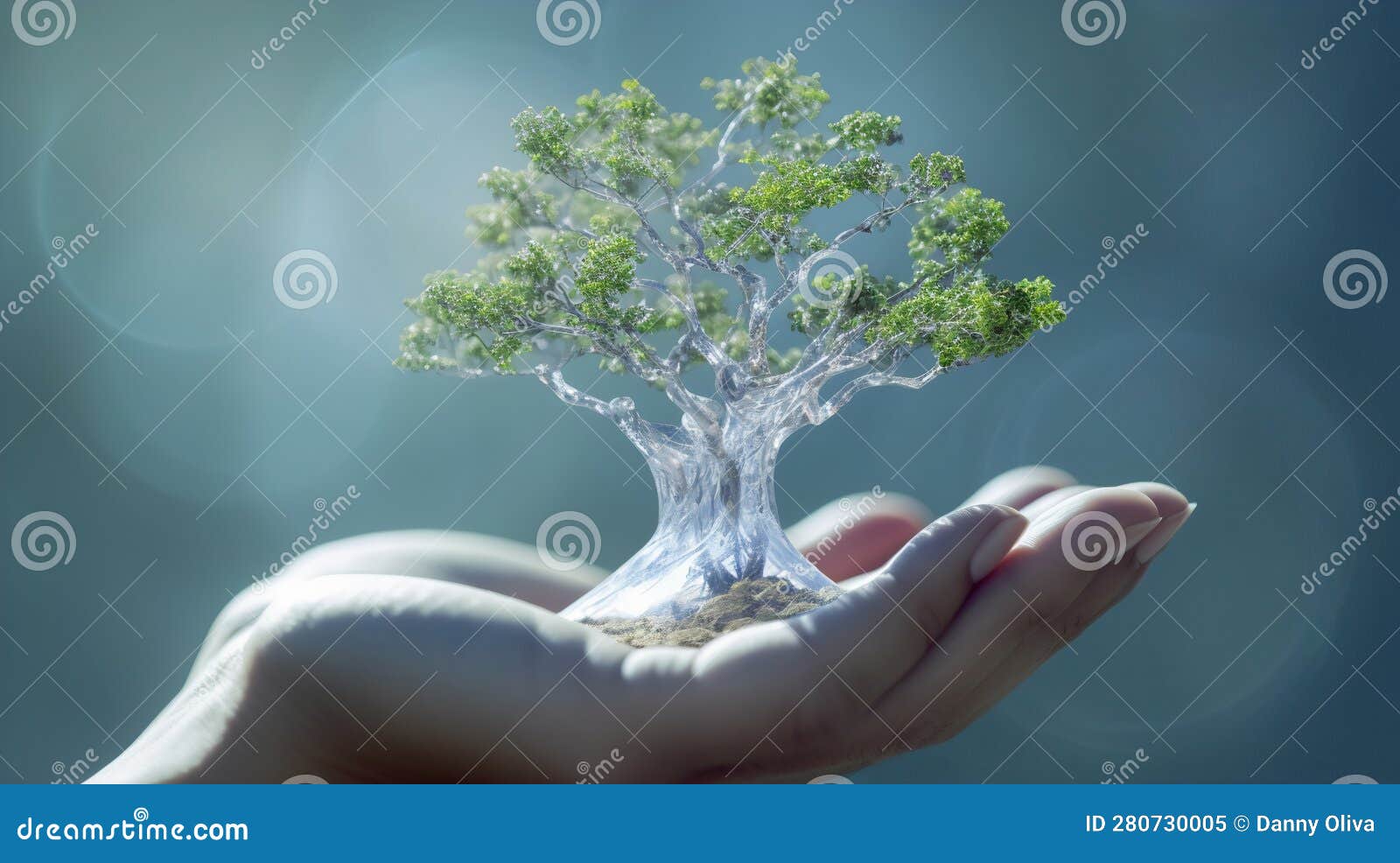 Reshaping Perspectives: Tree in Human Hands Photo Symbolizing ...
