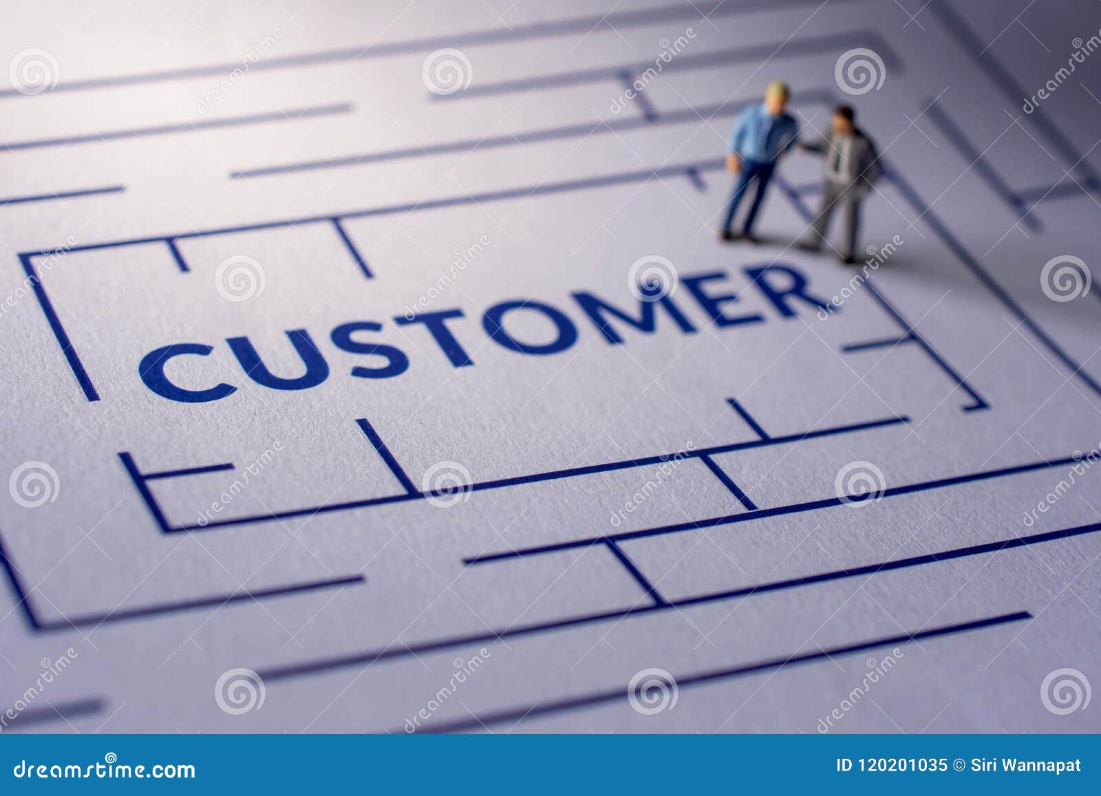 Challenge for Customer Experience Concept. Present by Miniature Stock ...