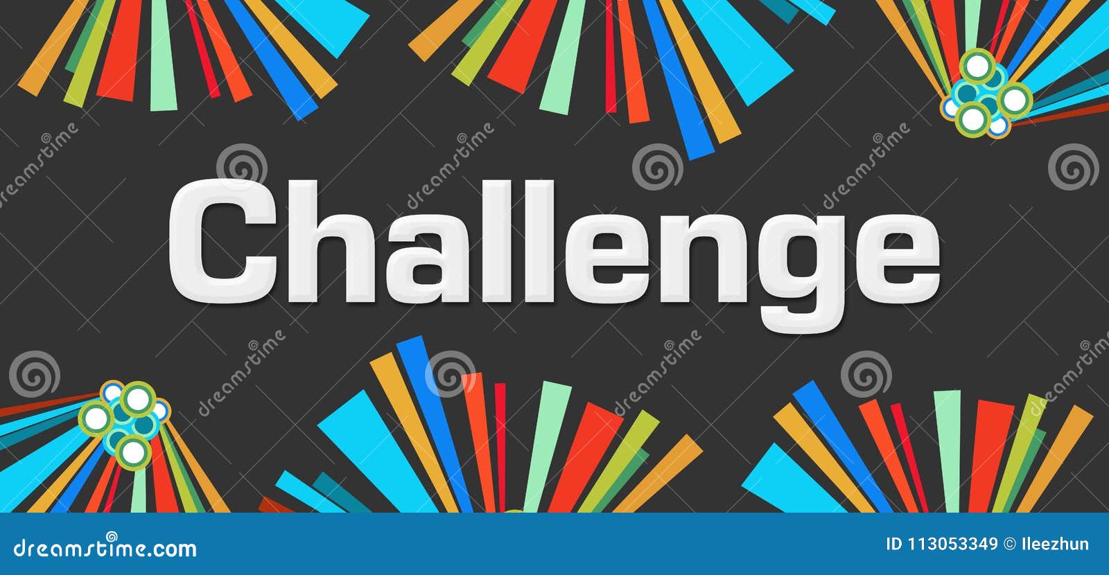Challenge Dark Colorful Elements Background Stock Illustration ...