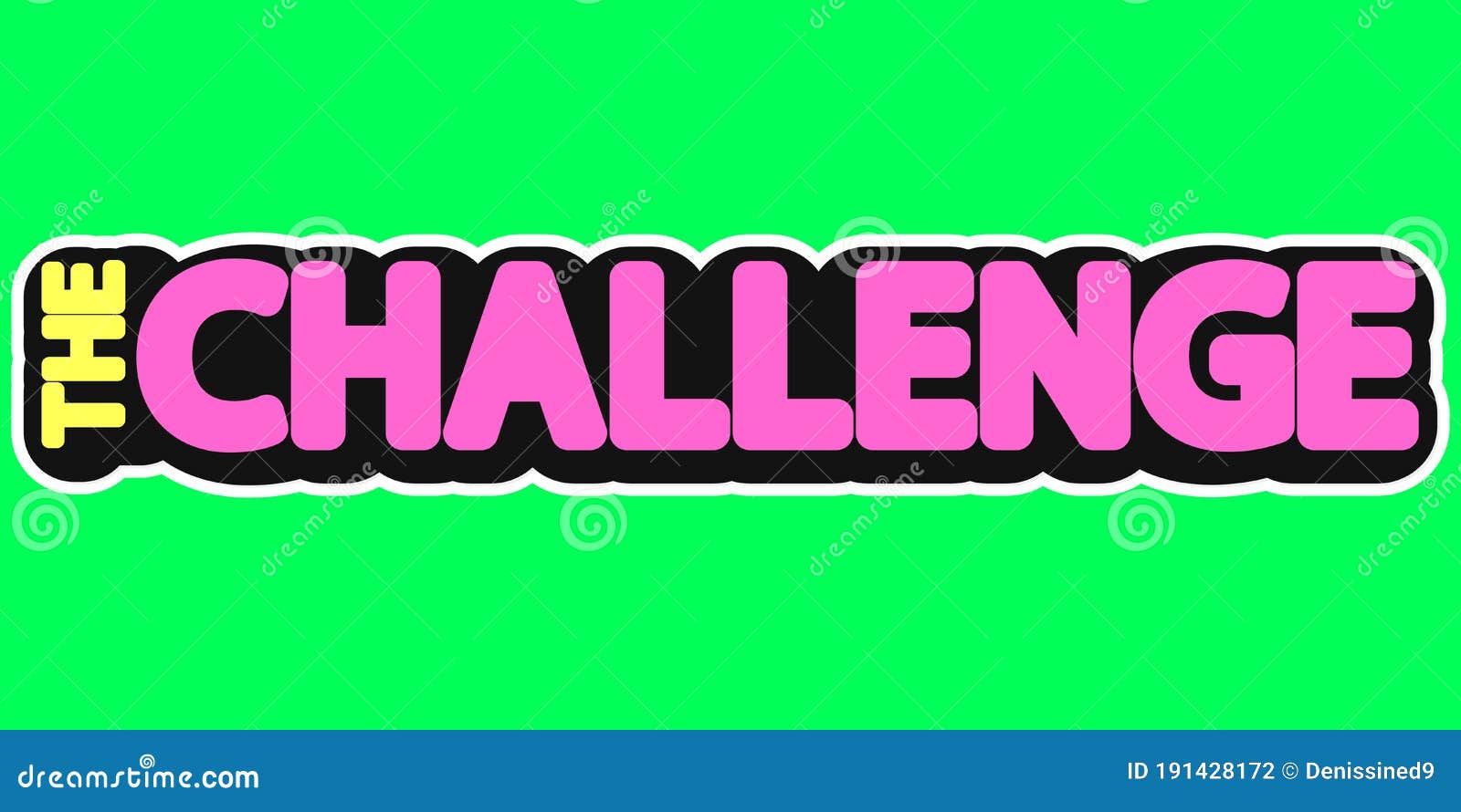 The Challenge, Isolated Sticker, Words Design Template, Vector ...