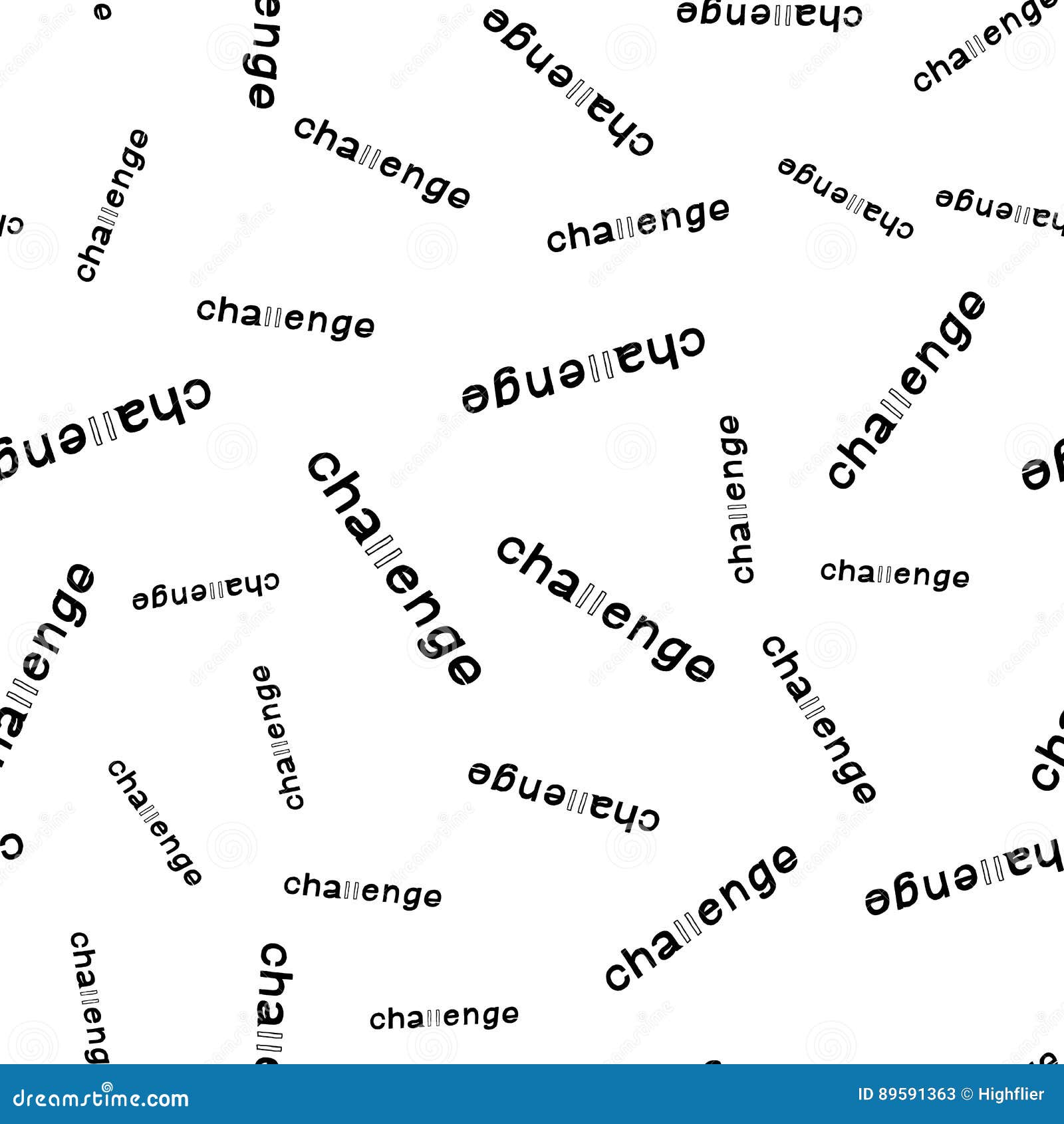 Challenge Lettering Seamless Pattern Stock Vector - Illustration of ...