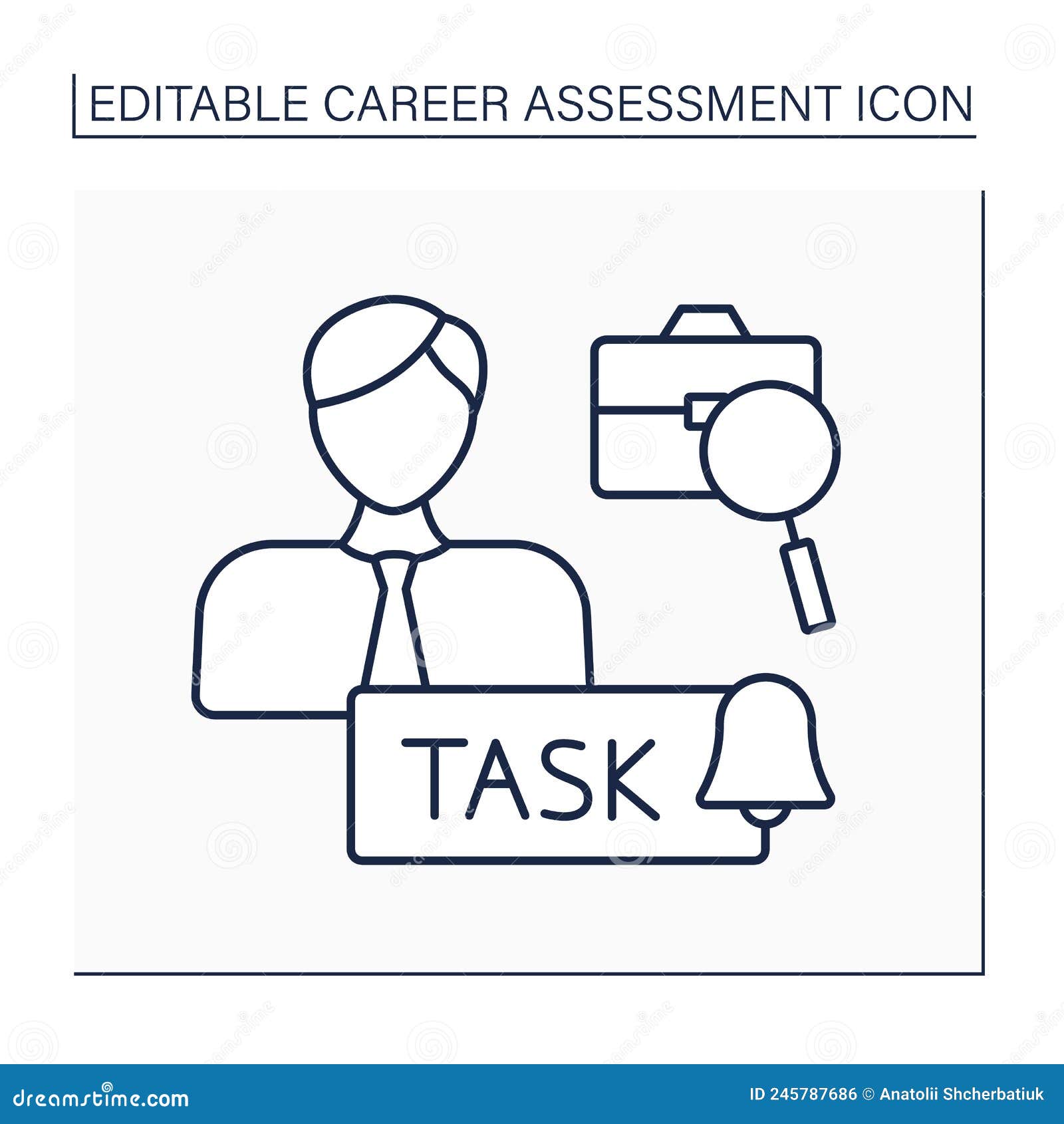 Challenge line icon stock vector. Illustration of occupation - 245787686