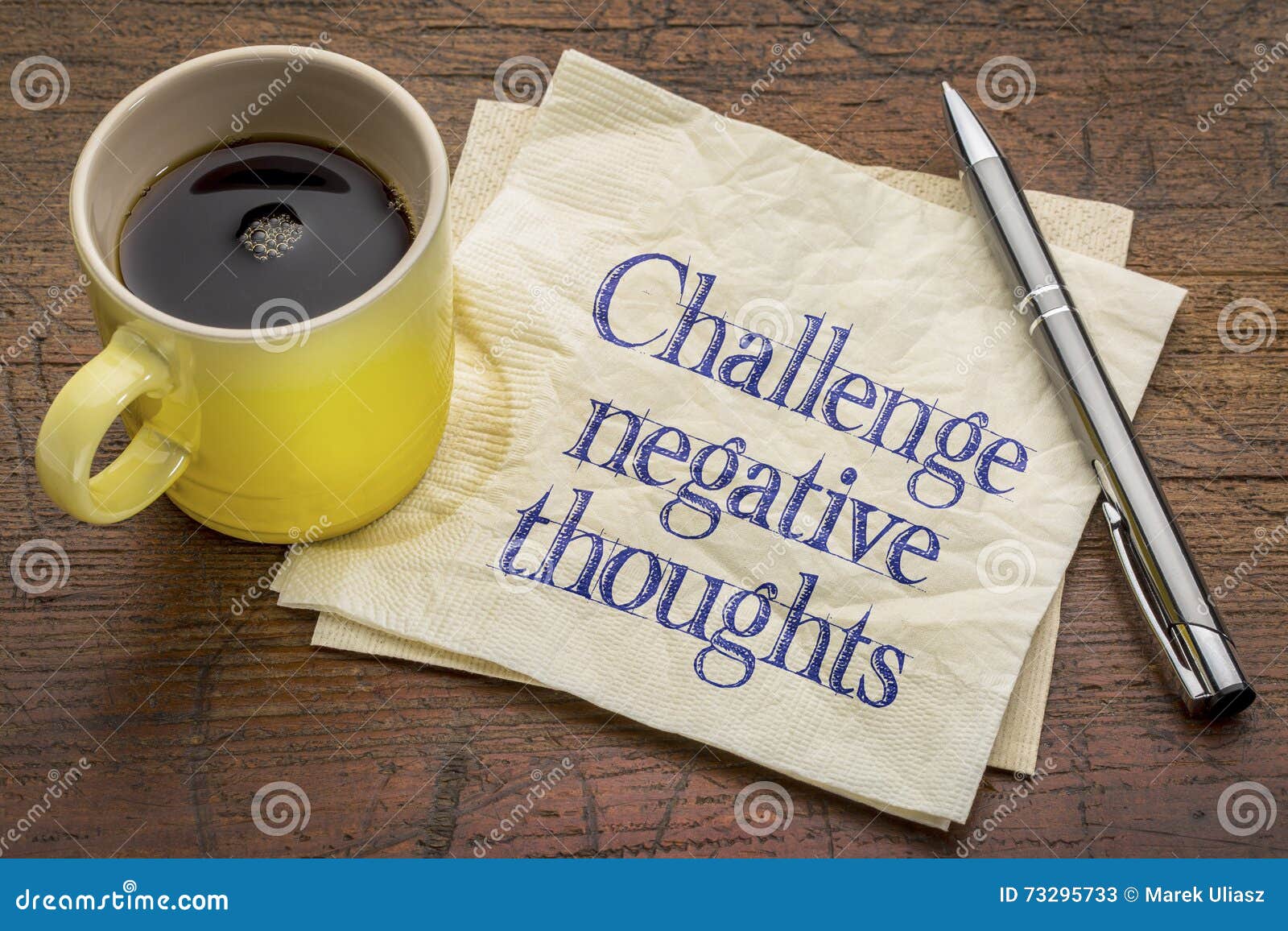 Challenge Negative Thoughts Stock Image - Image of optimism, challenge ...