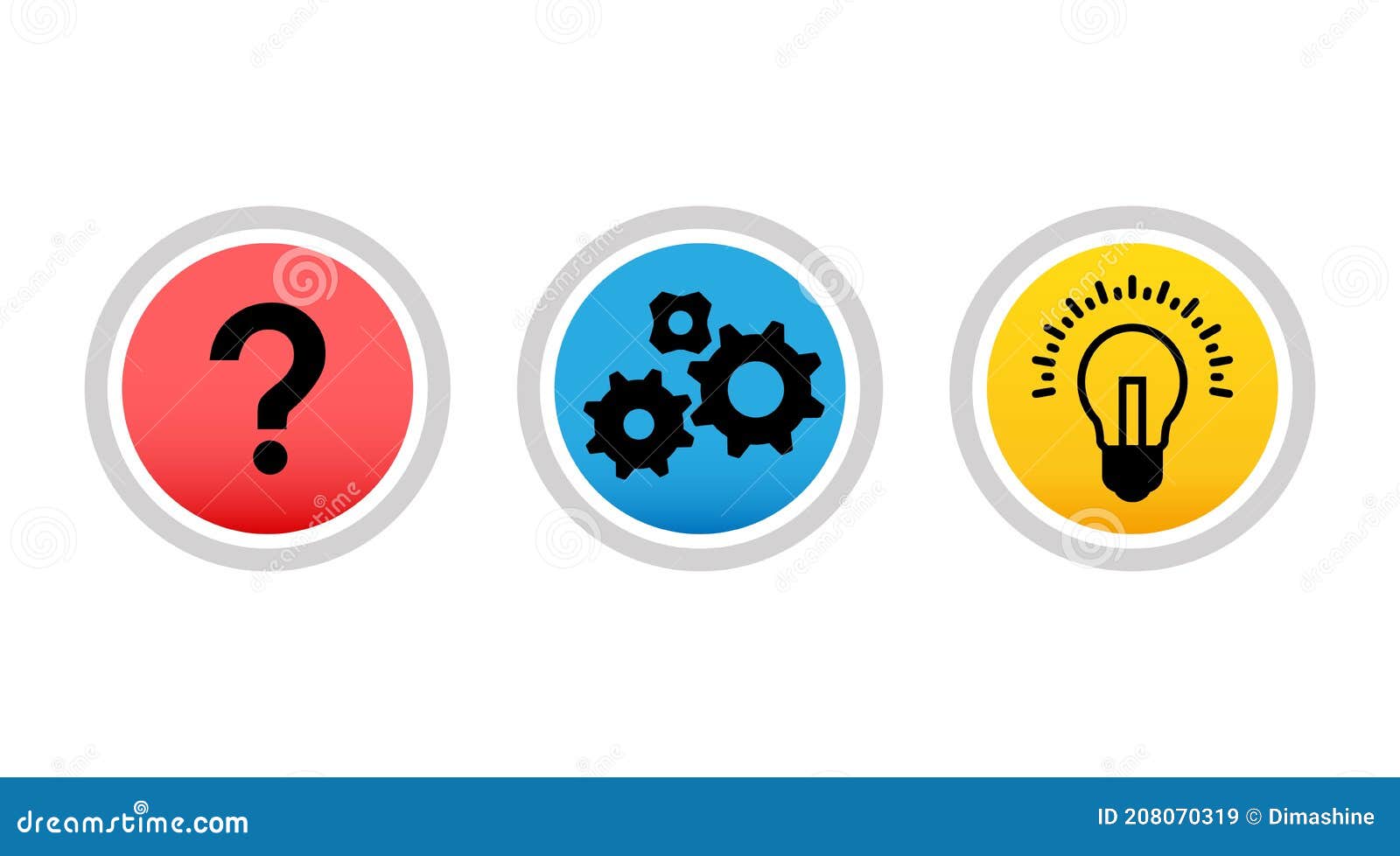 Challenge Problem Solving Concept. Process of Creative Teamwork. Path from Question To Answer ...