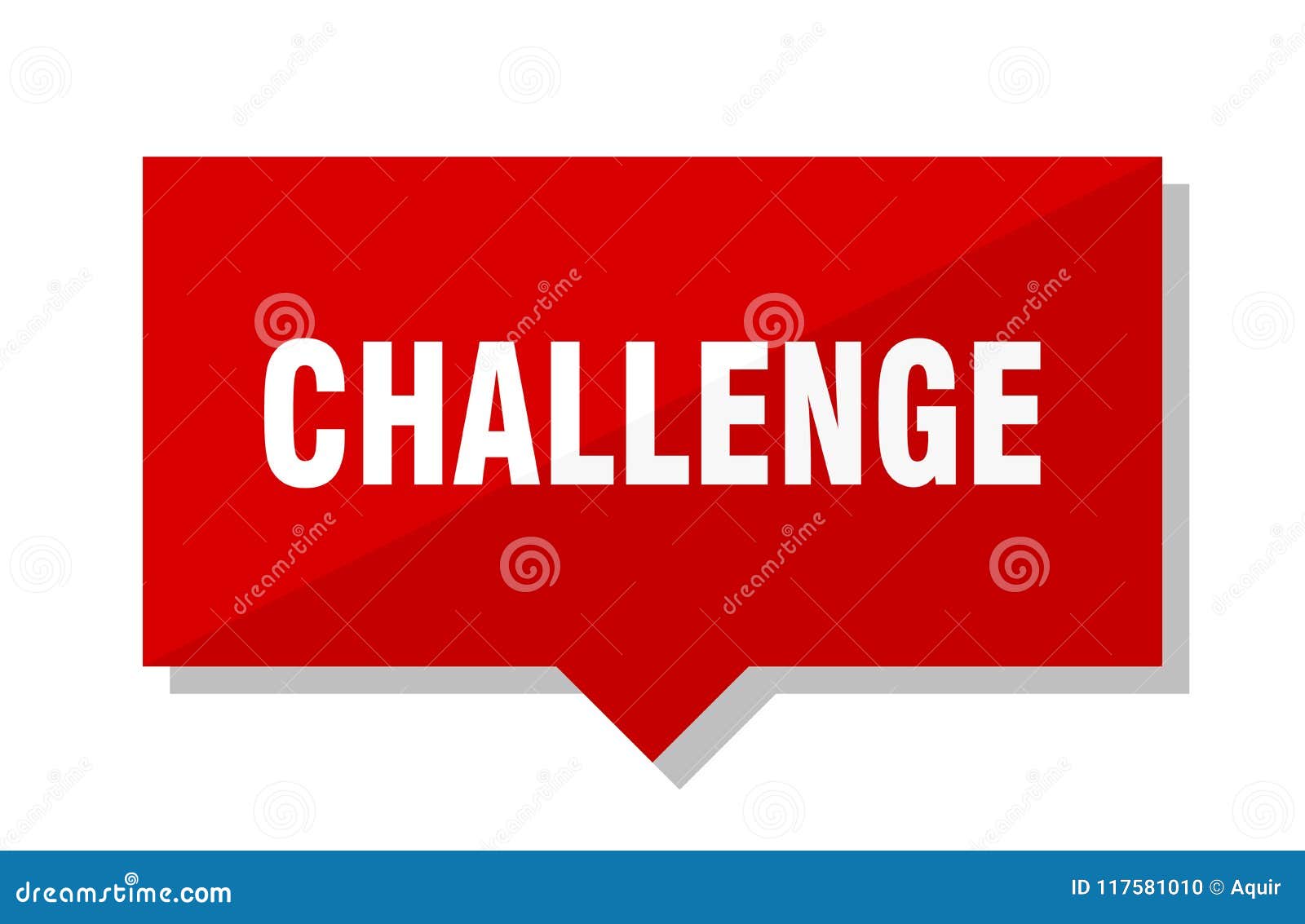 Challenge red tag stock vector. Illustration of square - 117581010