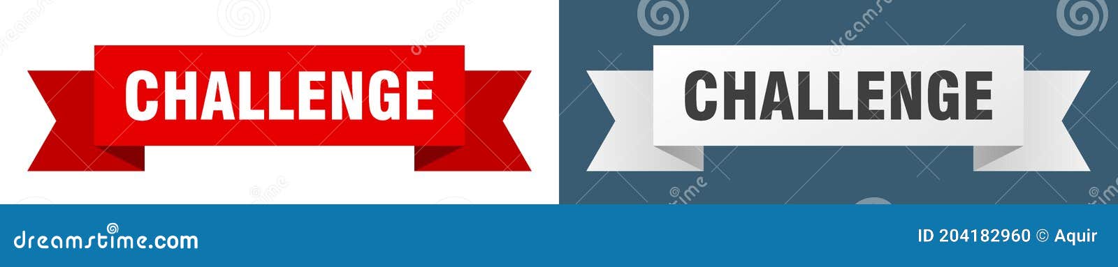 Challenge Ribbon. Challenge Isolated Paper Sign. Banner Stock Vector ...