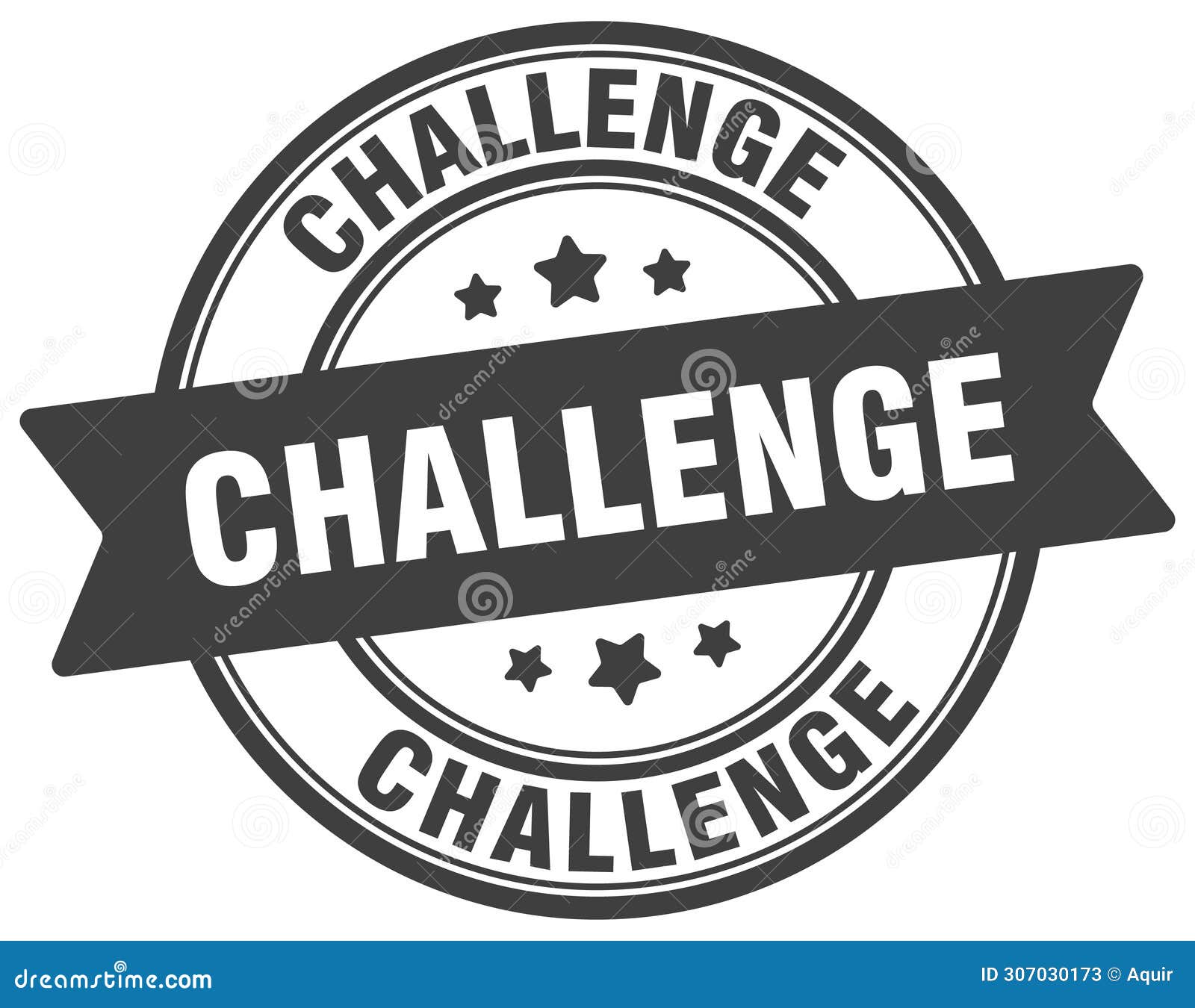 Challenge Stamp. Challenge Label on Transparent Background. Round Sign ...