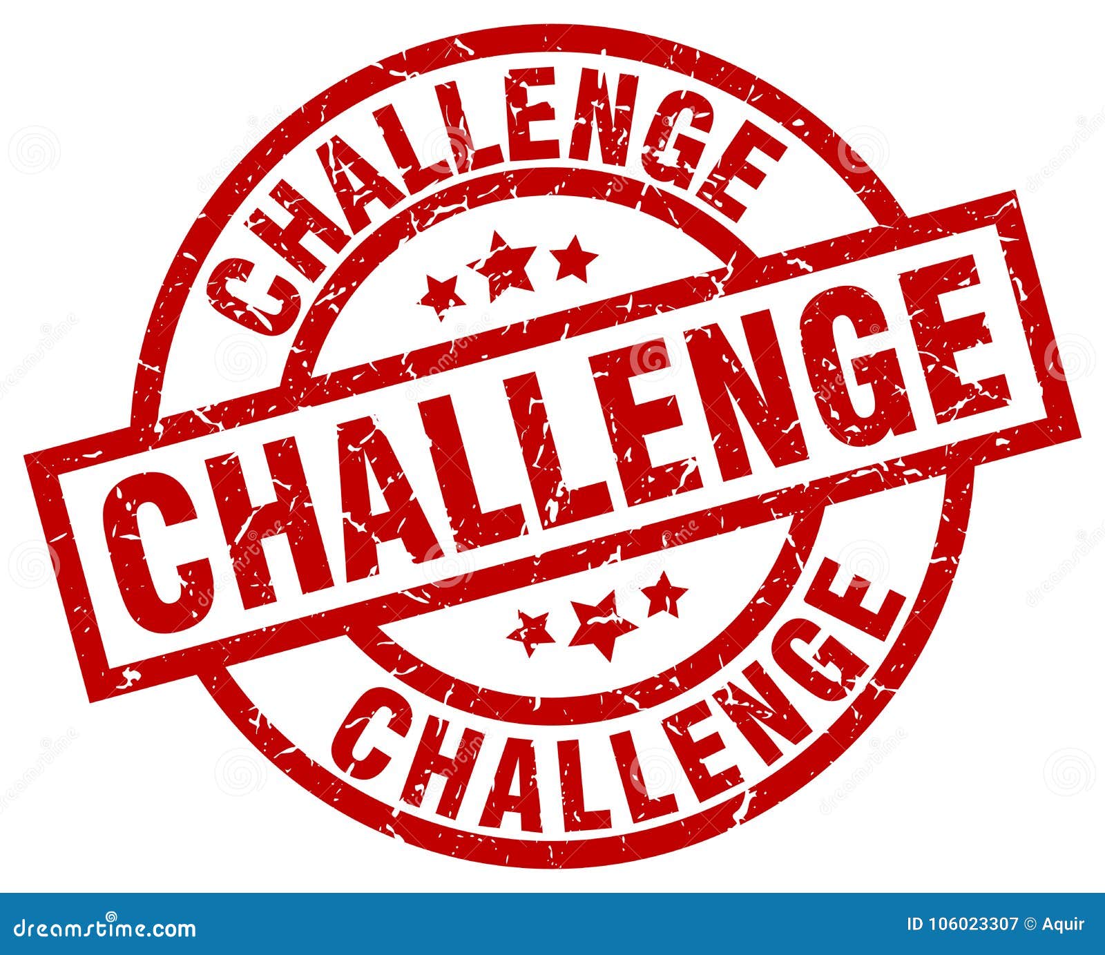 Challenge stamp stock vector. Illustration of round - 106023307