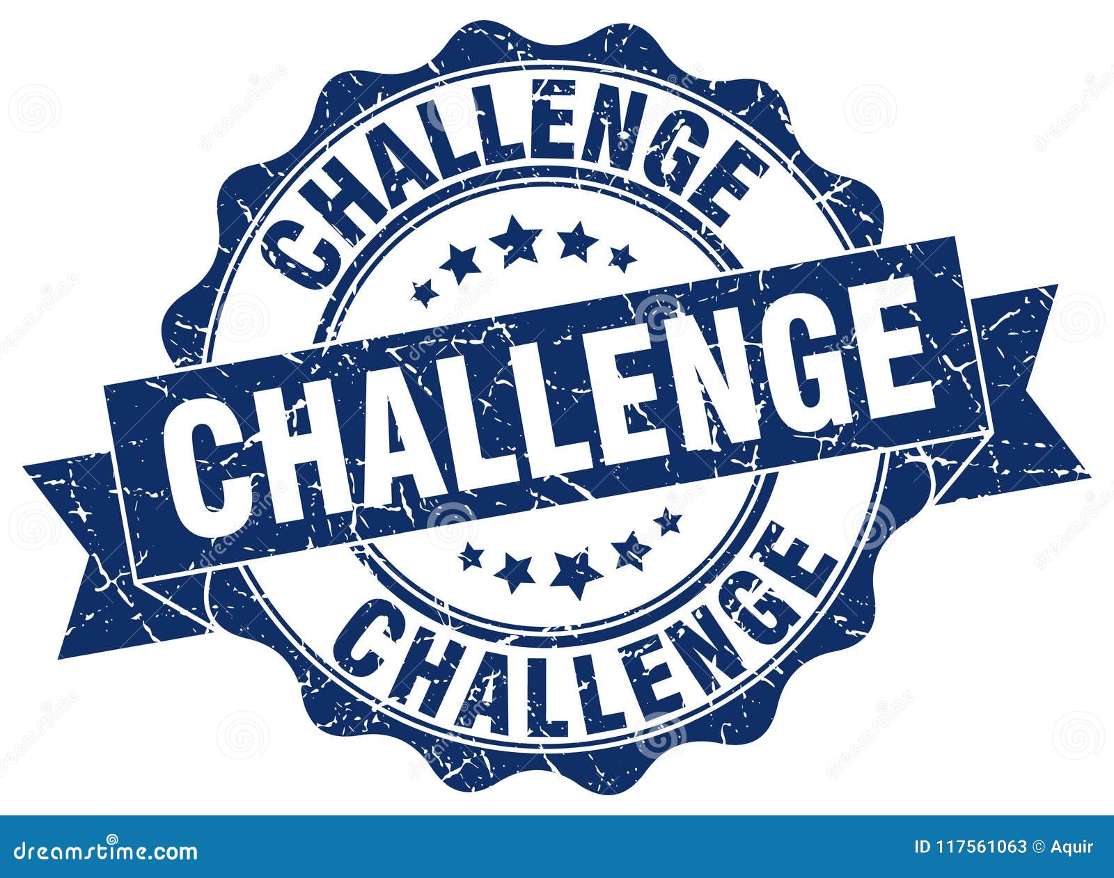 Challenge stamp stock vector. Illustration of sticker - 117561063