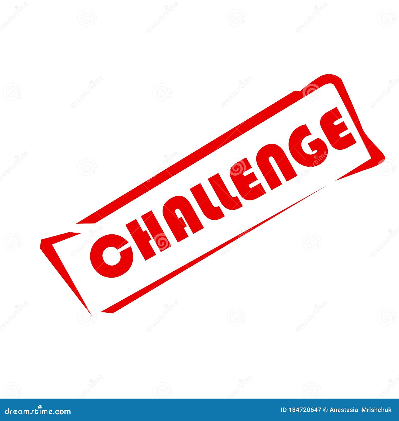 Challenge Stamp Icon on a White Background. Vector Illustration Stock ...