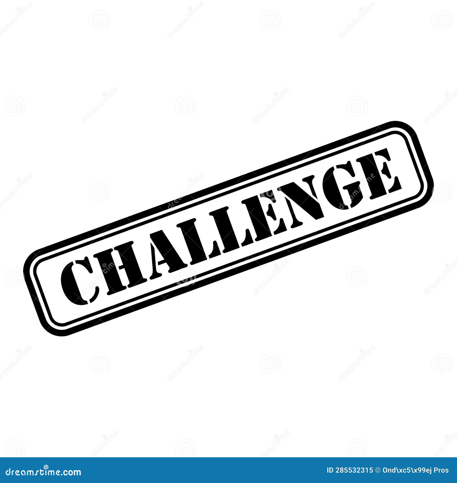 Challenge Stamp Symbol, Label Sticker Sign Button, Text Banner Vector ...