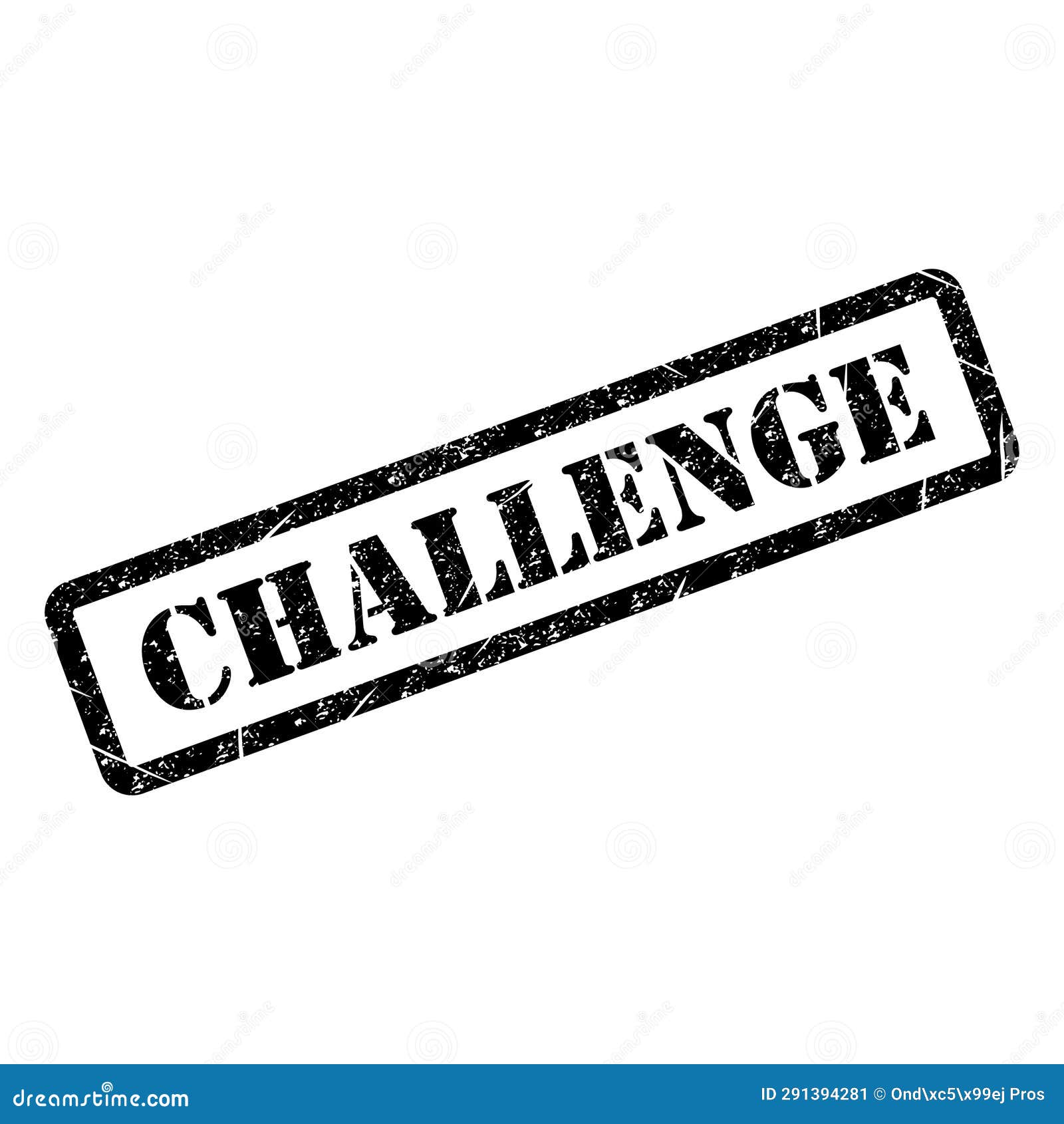 Challenge Stamp Symbol, Label Sticker Sign Button, Text Banner Vector ...