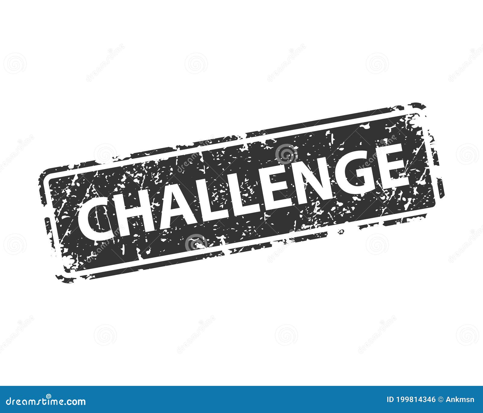 Challenge Stamp Vector Texture. Rubber Cliche Imprint Stock Vector ...