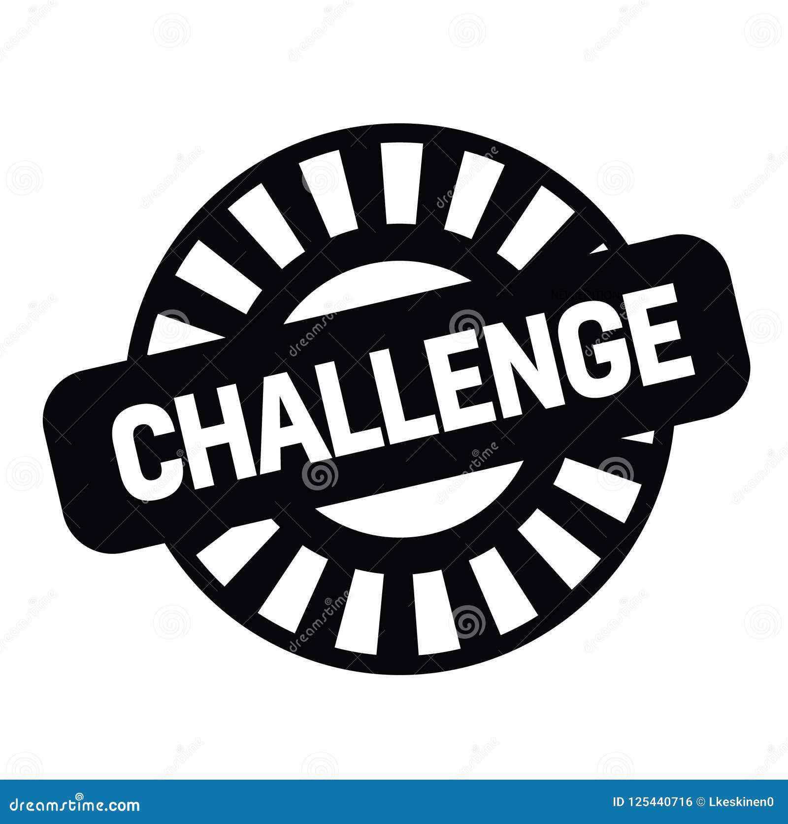 Challenge stamp on white stock vector. Illustration of future - 125440716