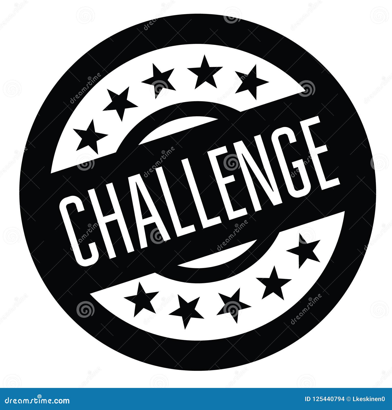 Challenge stamp on white stock vector. Illustration of business - 125440794