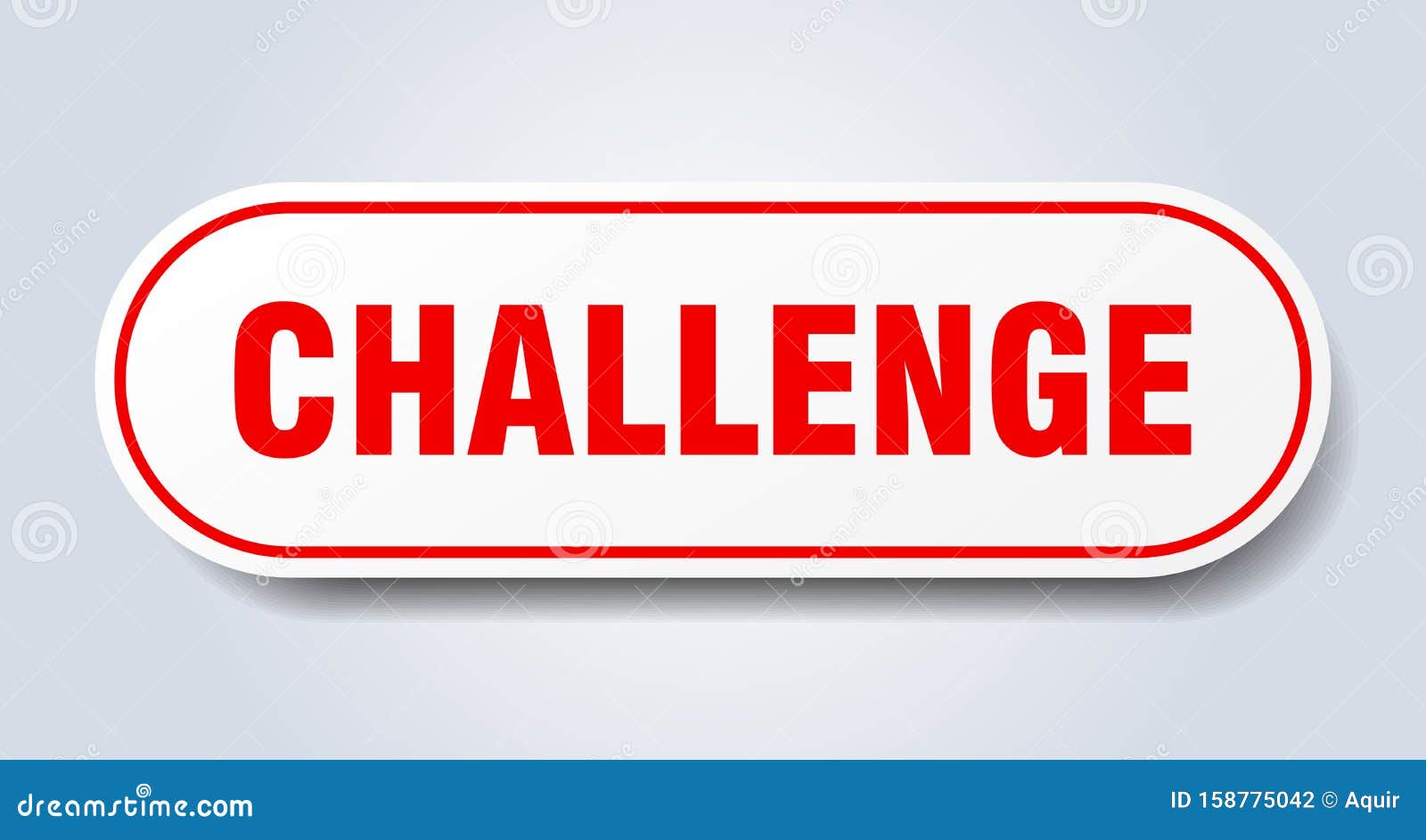 Challenge sticker. stock vector. Illustration of banner - 158775042
