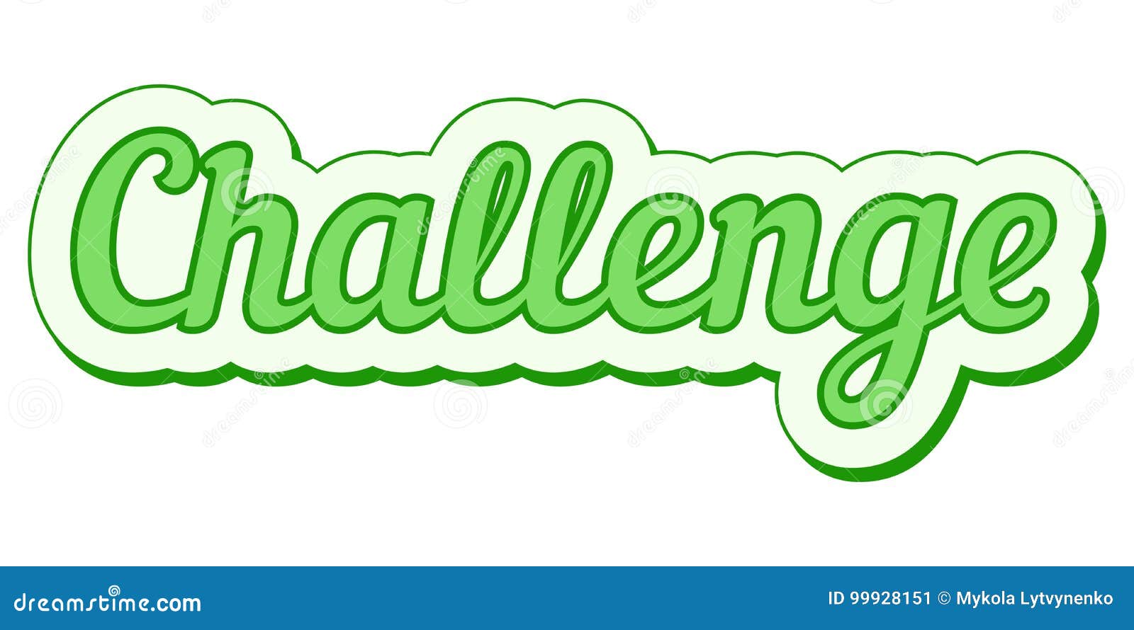Challenge Sticker Green Grunge Vector Pop Art Challenge Banner Stock ...