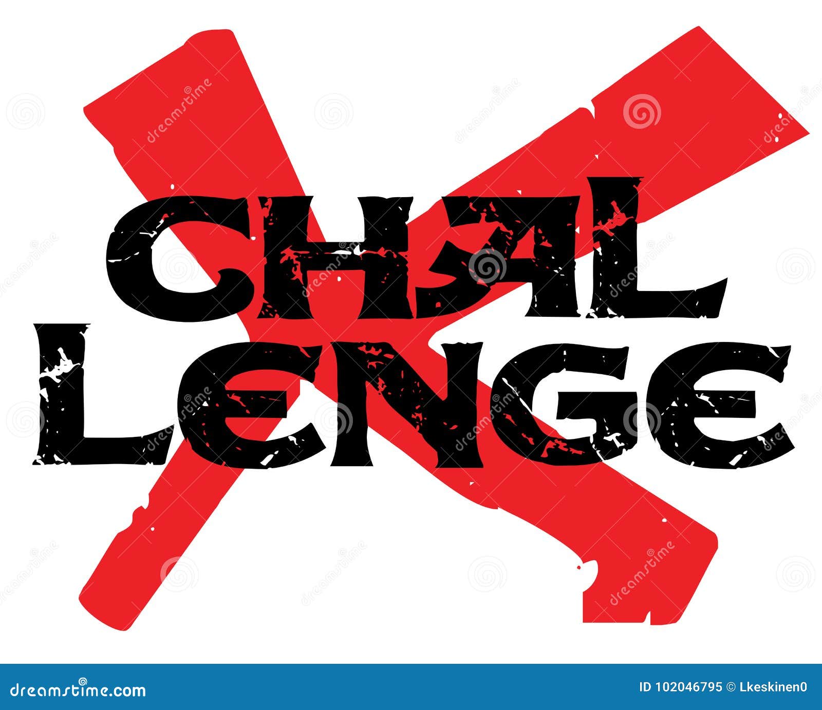 Challenge sticker stamp stock vector. Illustration of bravery - 102046795