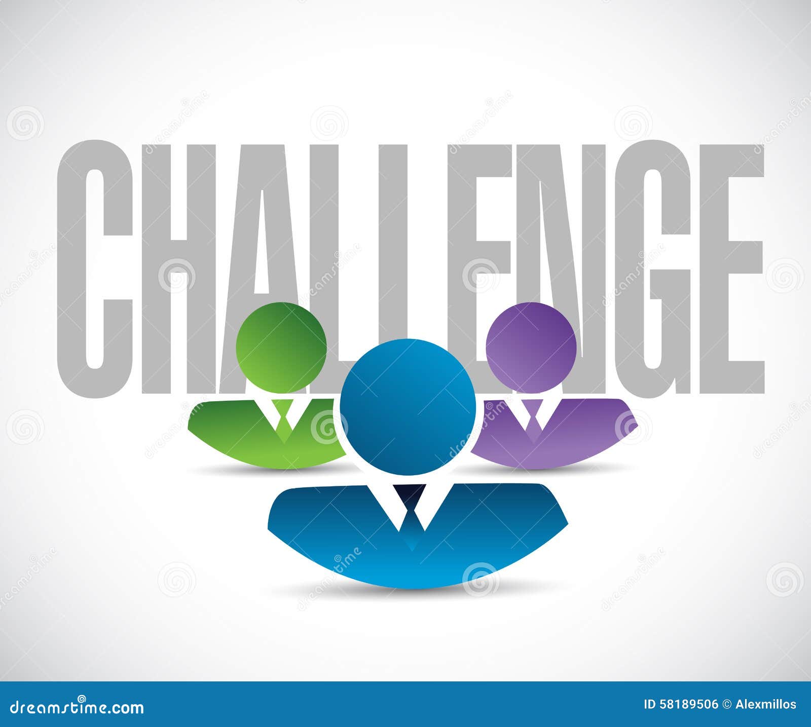 Challenge Team Sign Illustration Design Graphic Stock Illustration ...