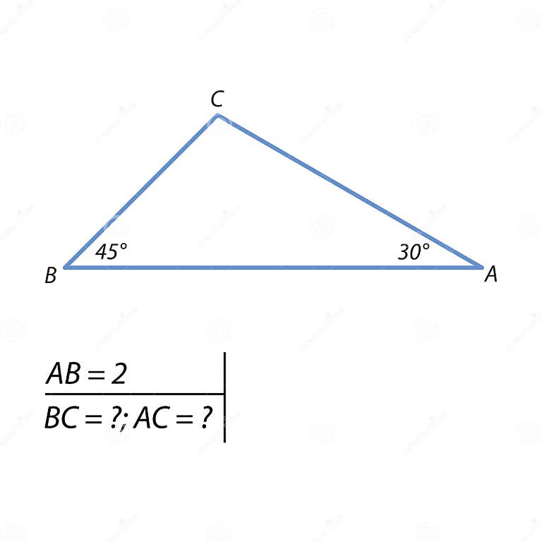 Challenge To Find Two Sides of the Triangle Stock Illustration ...