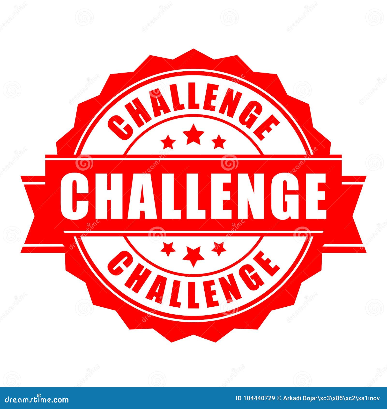 Challenge vector label stock vector. Illustration of design - 104440729