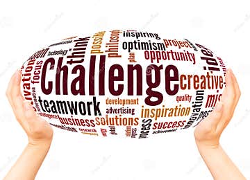 Challenge Word Cloud Hand Sphere Concept Stock Illustration ...