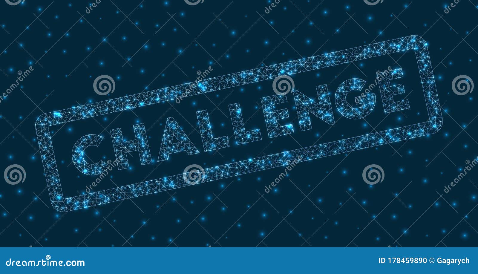 Challenge Word in Digital Style. Stock Vector - Illustration of black ...