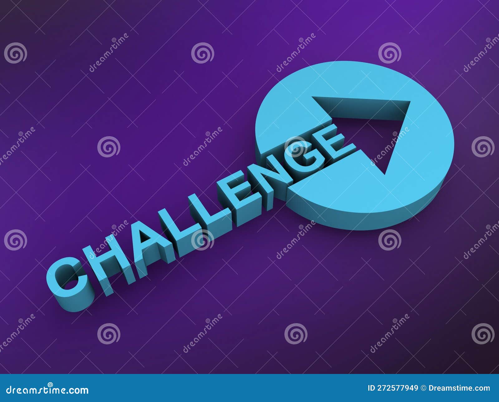 Challenge word on purple stock illustration. Illustration of treatment ...
