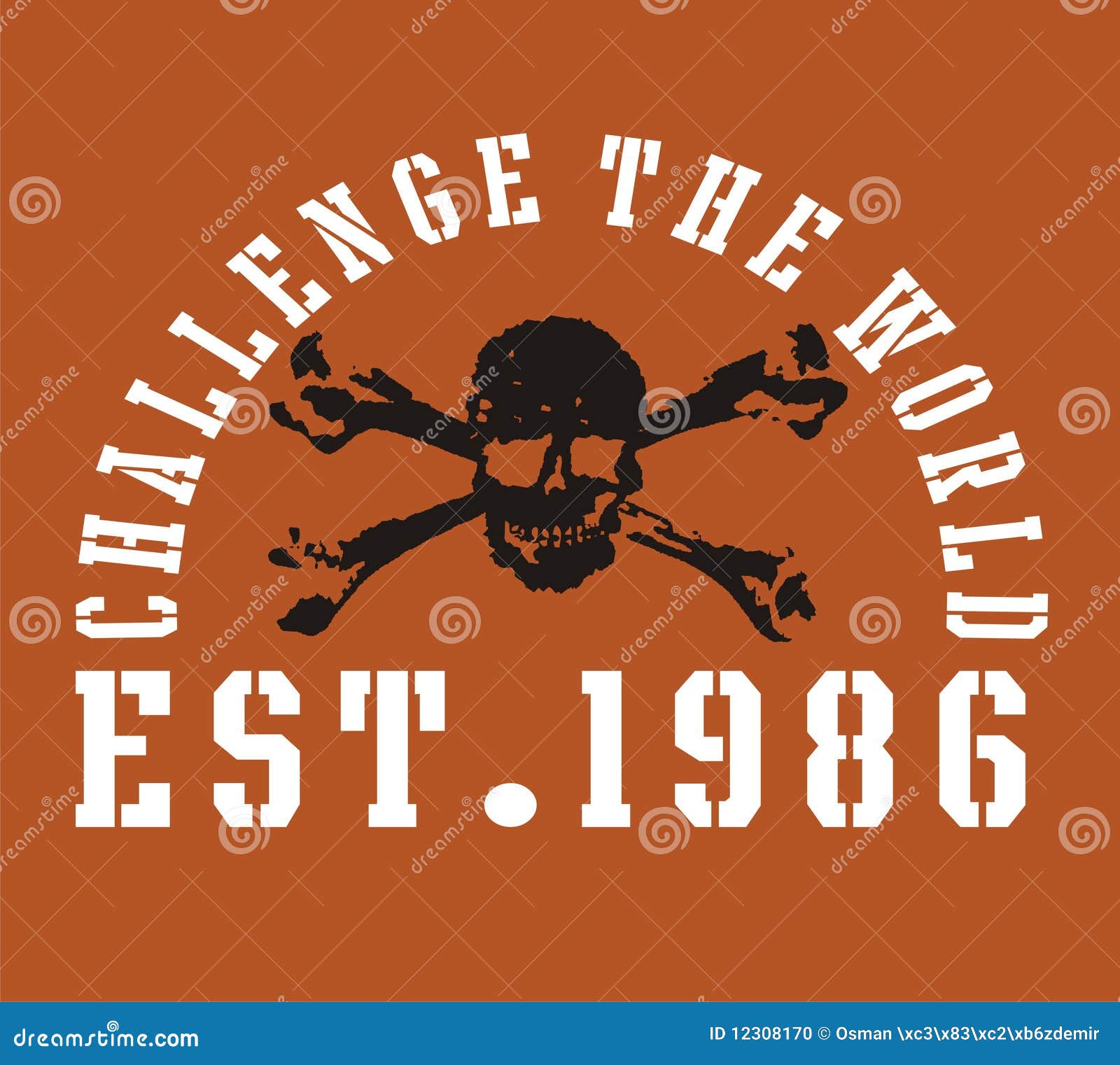 Challenge the world stock vector. Illustration of bone - 12308170