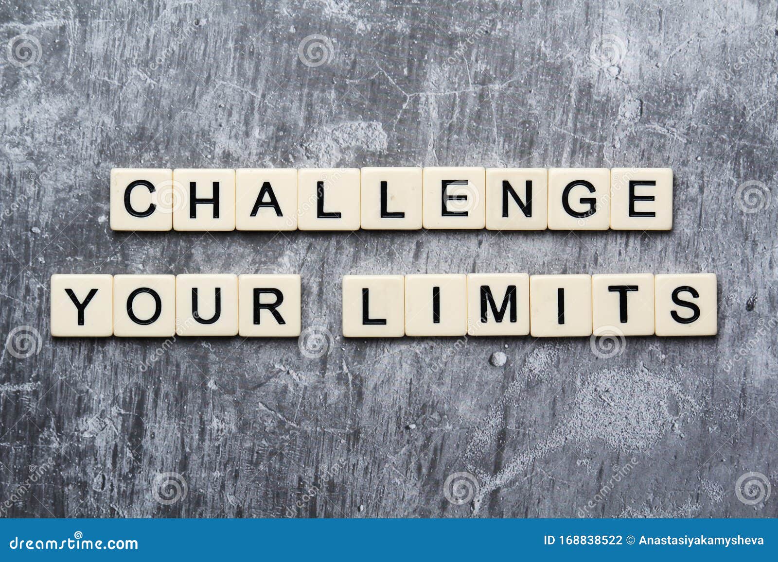 Challenge Your Limits Motivational Phrase Stock Photo - Image of ...