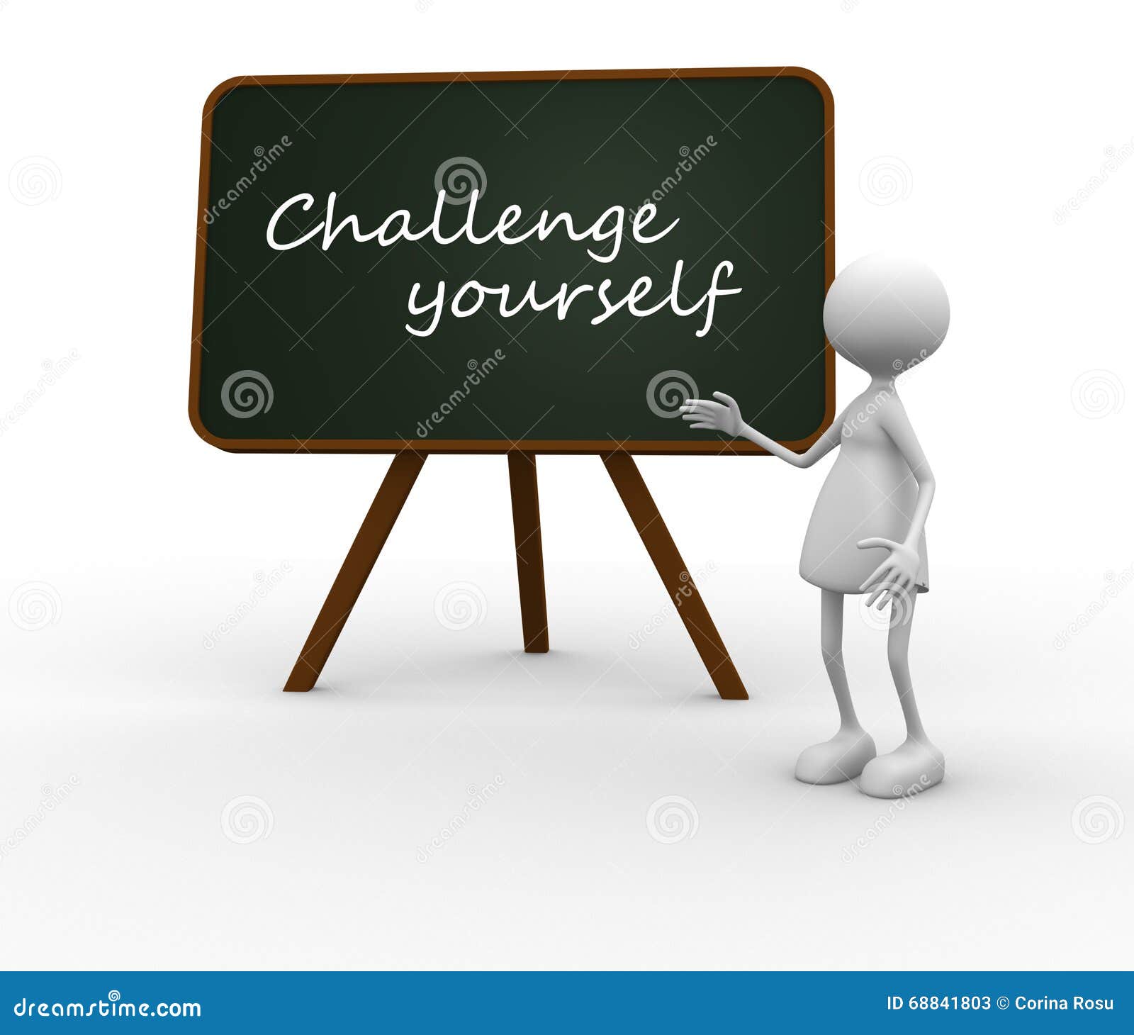 Challenge yourself stock illustration. Illustration of female - 68841803
