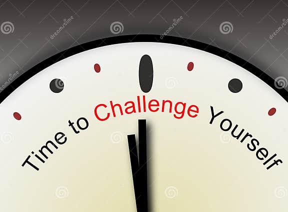 Challenge Yourself message stock illustration. Illustration of motivate ...