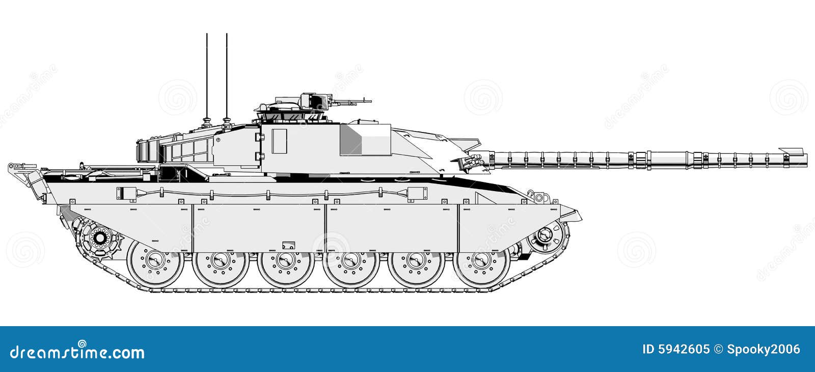 Challenger Main Battle Tank Stock Illustration - Illustration of forces ...