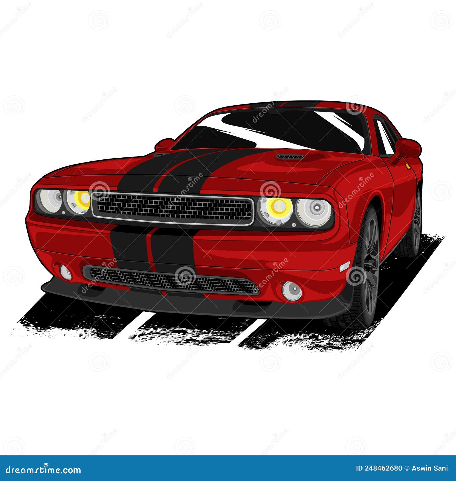 Challenger SRT stock illustration. Illustration of bumper - 248462680