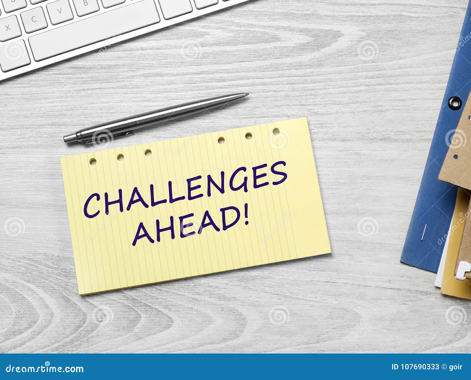 Challenges ahead message stock image. Image of computer - 107690333